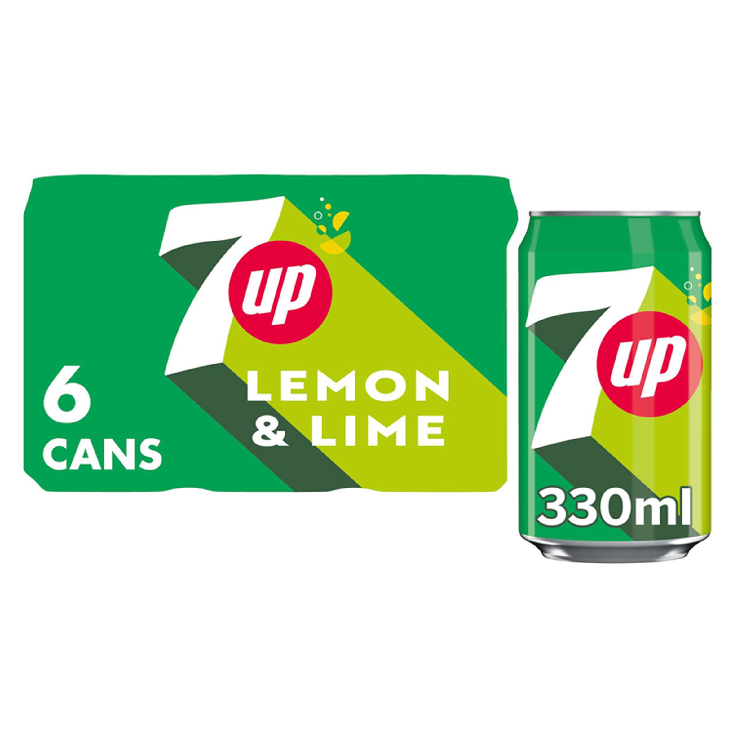 7UP Regular Lemon & Lime Cans 6 x 330ml | Multipacks | Iceland Foods