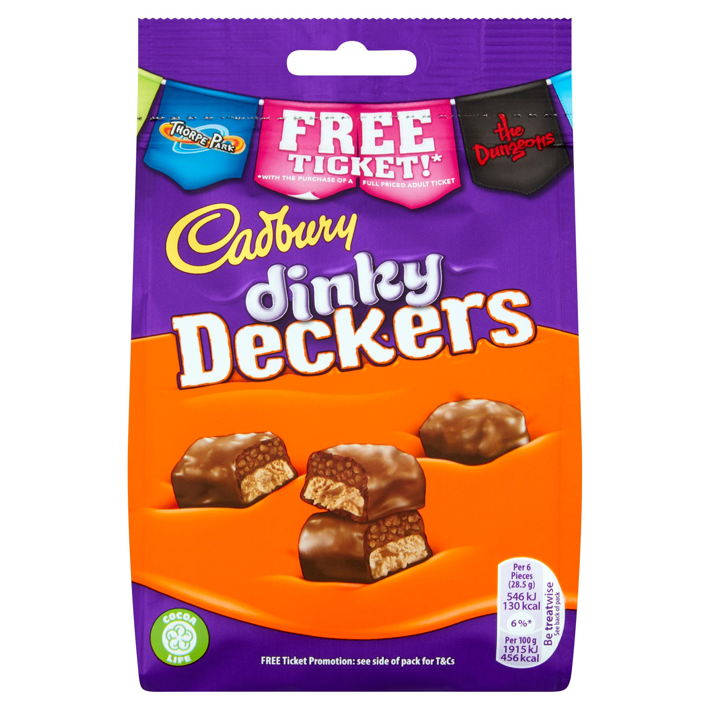Cadbury Dinky Deckers Chocolate Bag 120g | Sharing Bags & Tubs ...
