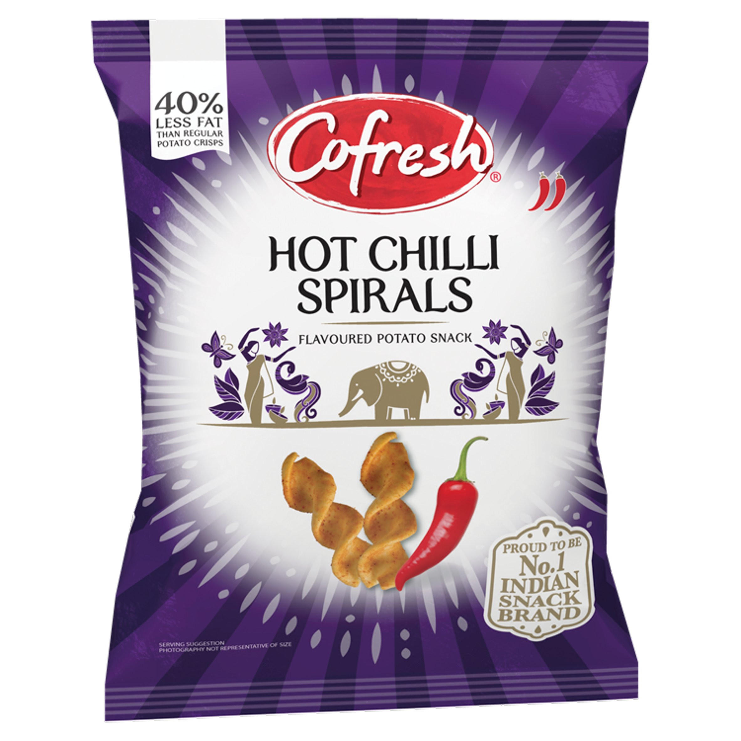 Cofresh Hot Chilli Spirals Flavoured Potato Snack 80g | Dried Fruit ...