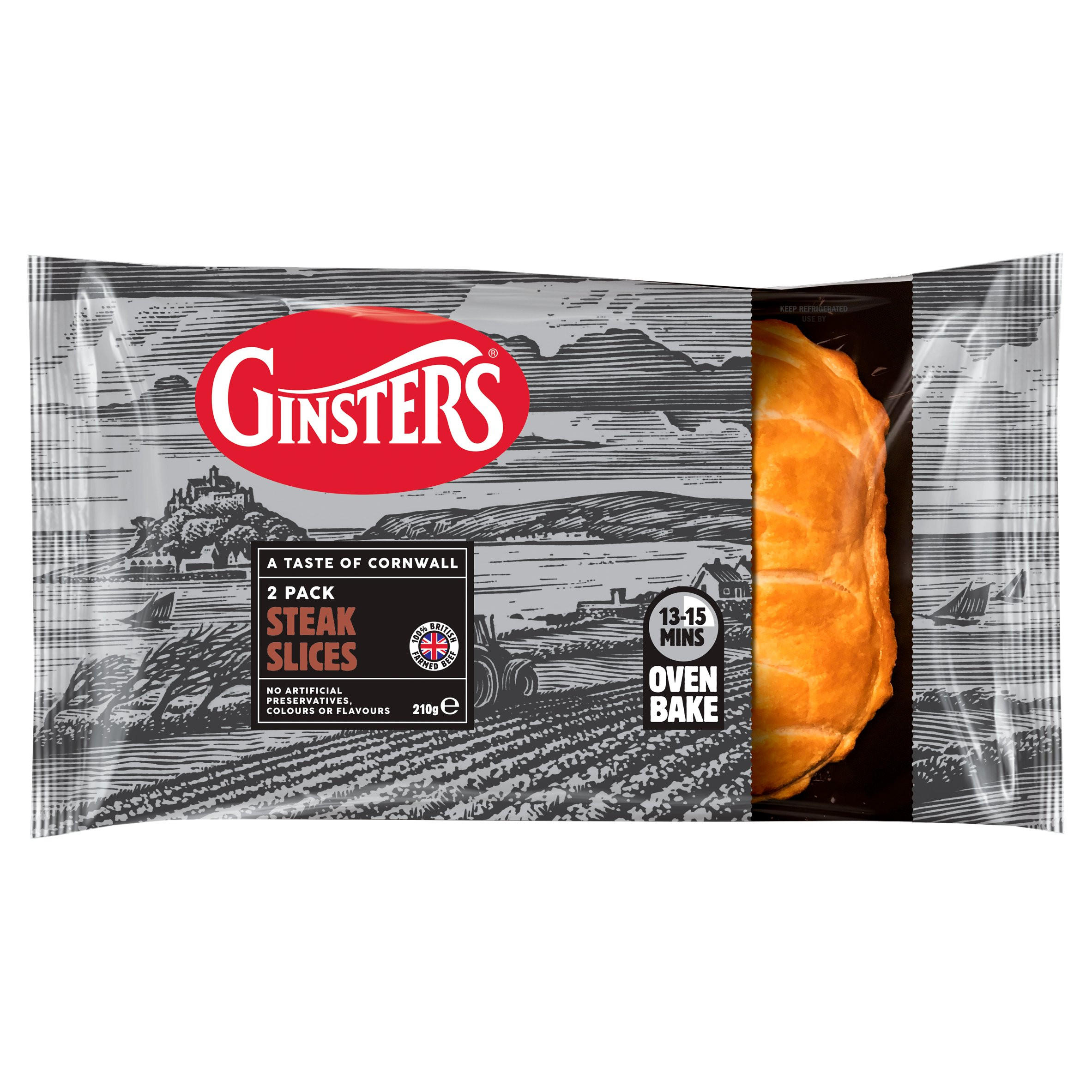 Ginsters 2 Steak Slices 210g | Slices & Pasties | Iceland Foods