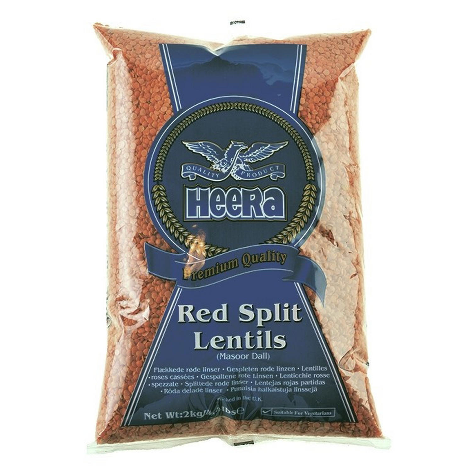 Heera Red Split Lentils 2KG | Rice, Grains & Pulses | Iceland Foods