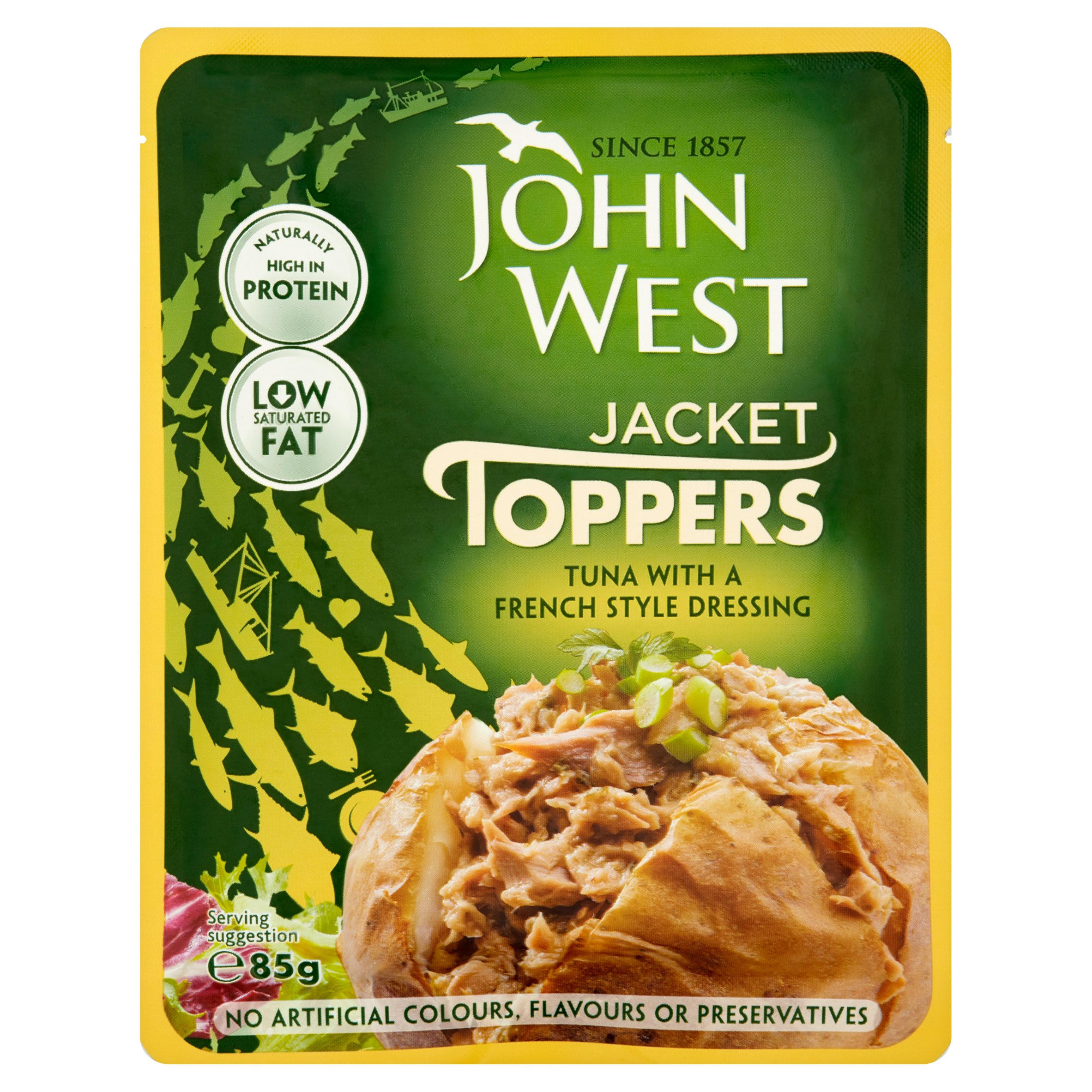 John West Jacket Toppers Tuna with a French Style Dressing 85g | Tinned ...