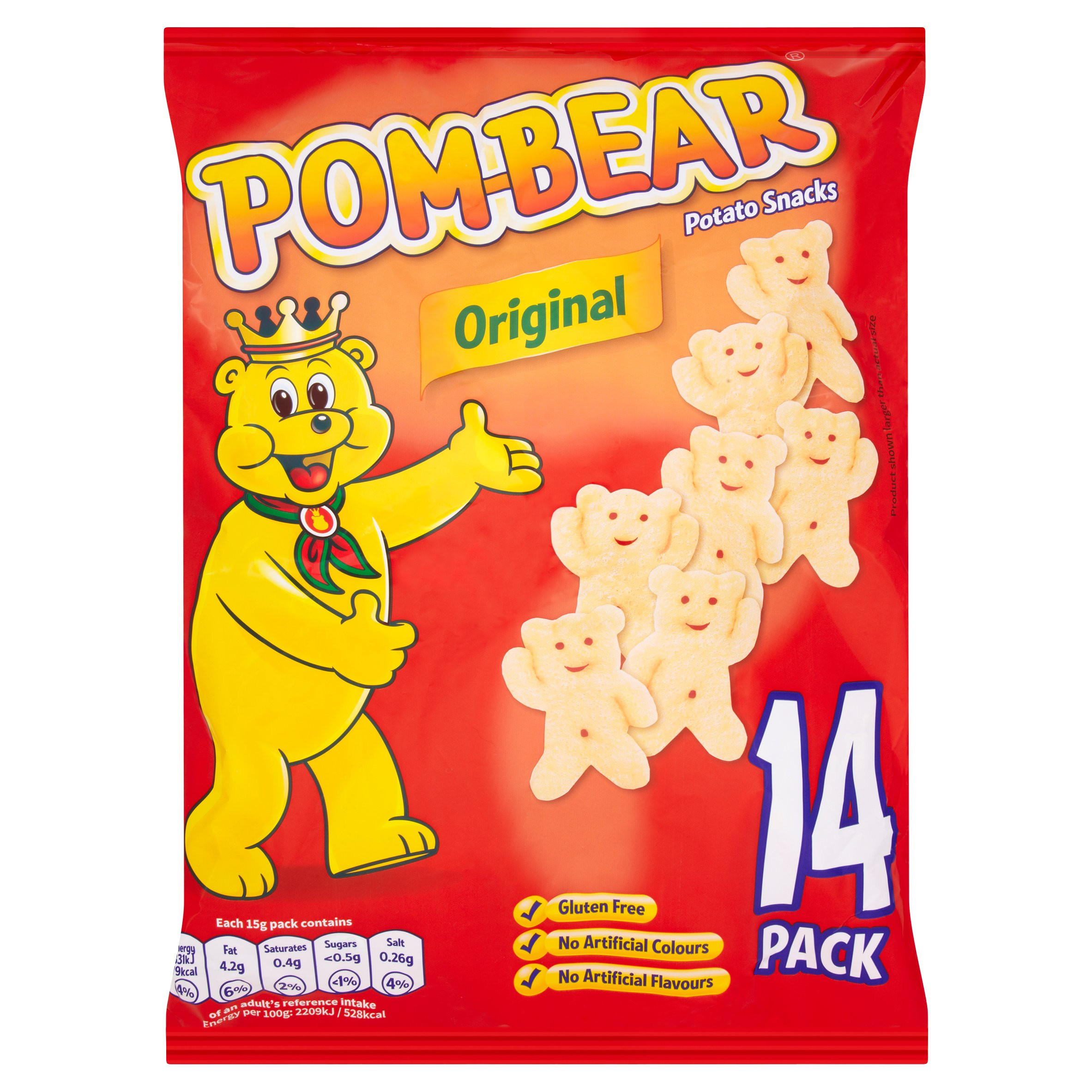 Pom-Bear Original Potato Snacks 14 x 15g | Multipack Crisps | Iceland Foods