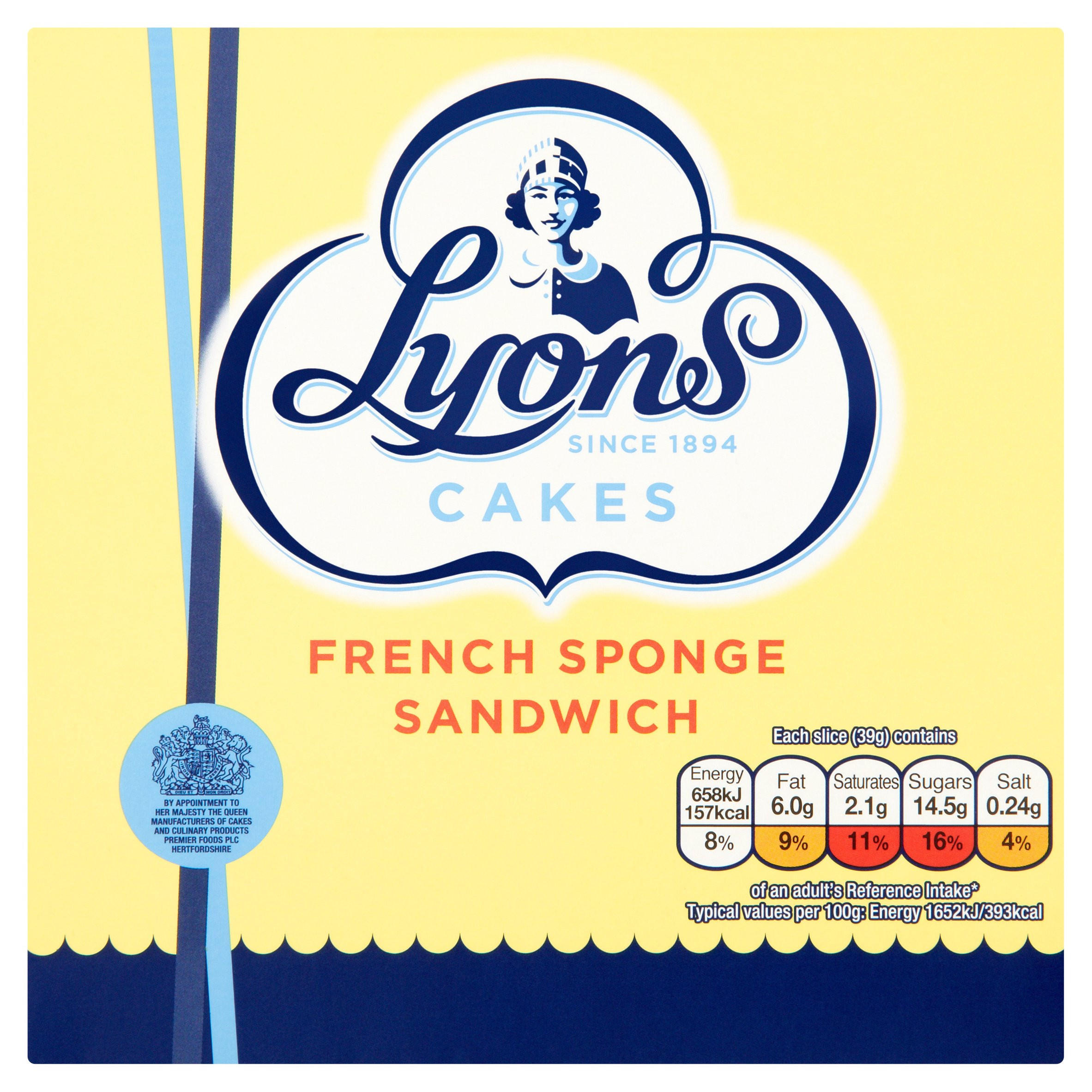 Lyons Cakes French Sponge Sandwich 210g | Iceland Foods