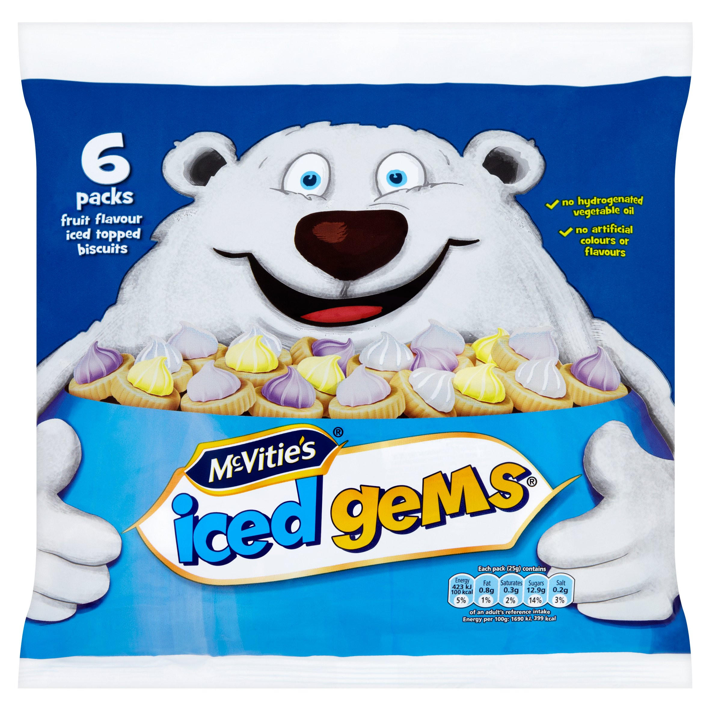 McVitie's Iced Gems 6 x 25g | Multipack Biscuits | Iceland Foods