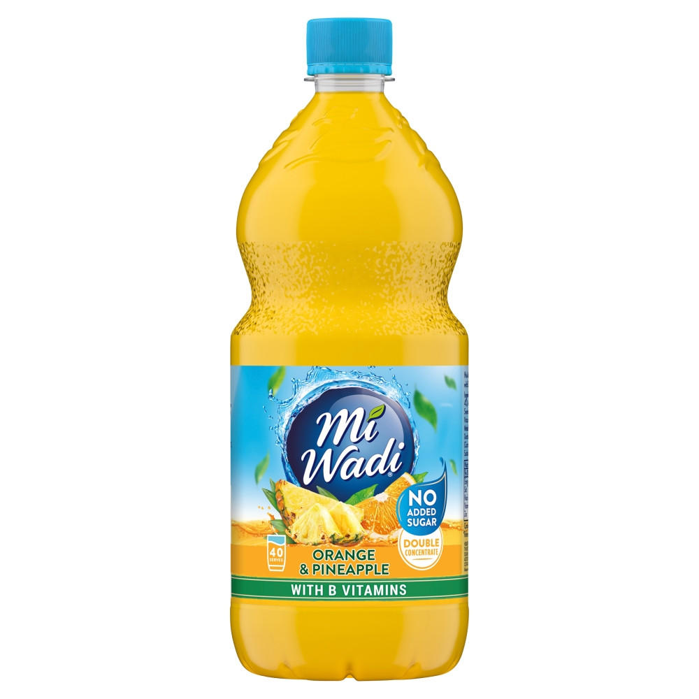 MiWadi Orange & Pineapple No Added Sugar - 1Ltr Double Concentrate ...