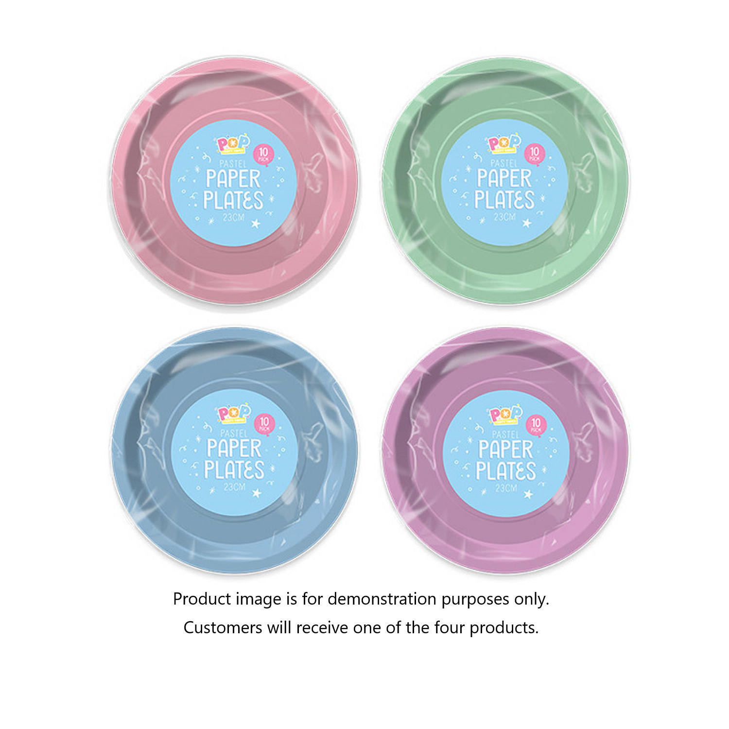 Pastel Round Paper Plates 23cm 10pk | Cooking & Dining | Iceland Foods