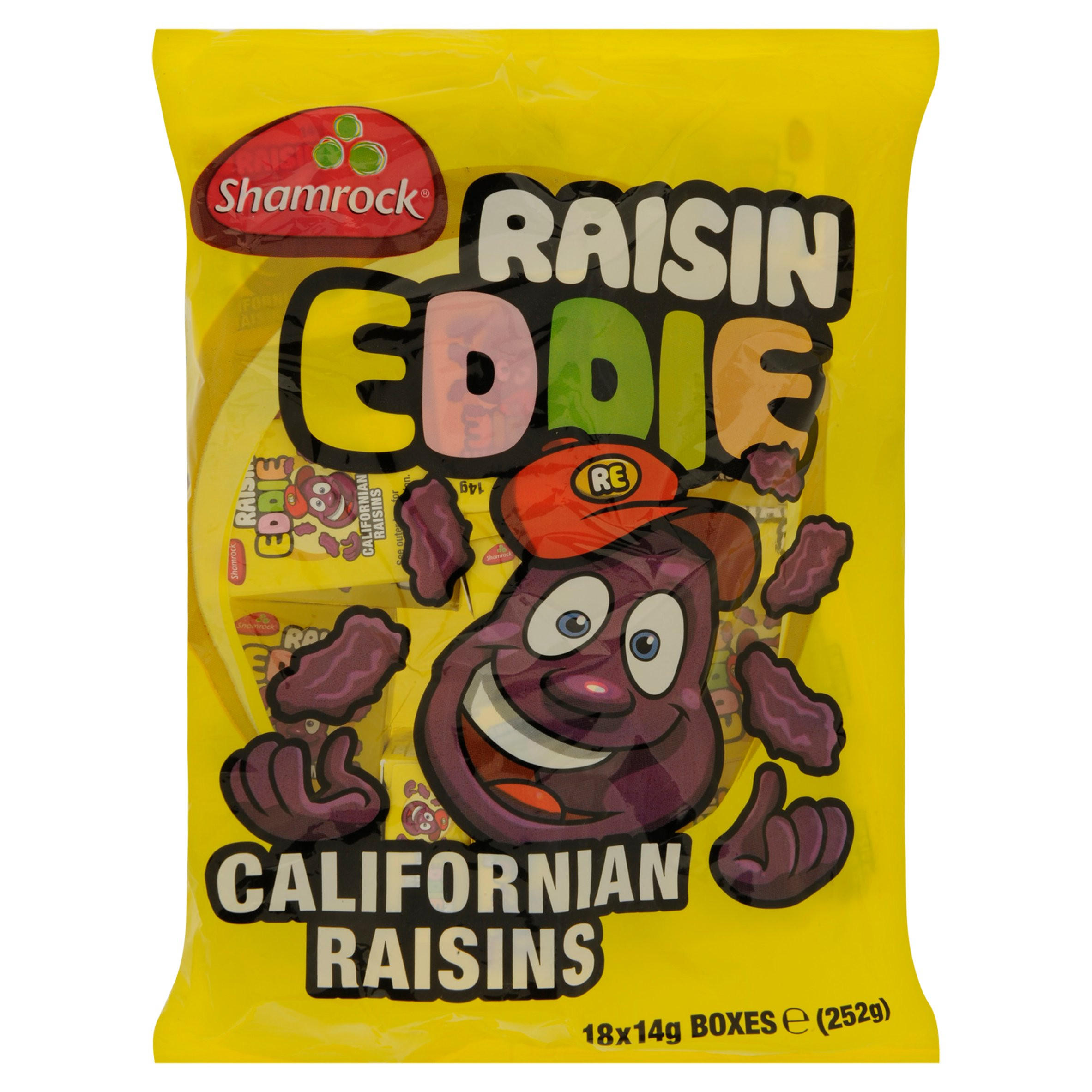 Shamrock Raisin Eddie Californian Raisins 18 x 14g Boxes | Dried Fruit ...