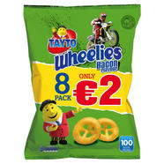 Tayto Wheelies Bacon Flavour 8 X 20g Multipack Crisps Iceland Foods Tayto Wheelies Bacon Flavour 8 X 20g Multipack Crisps Iceland Foods