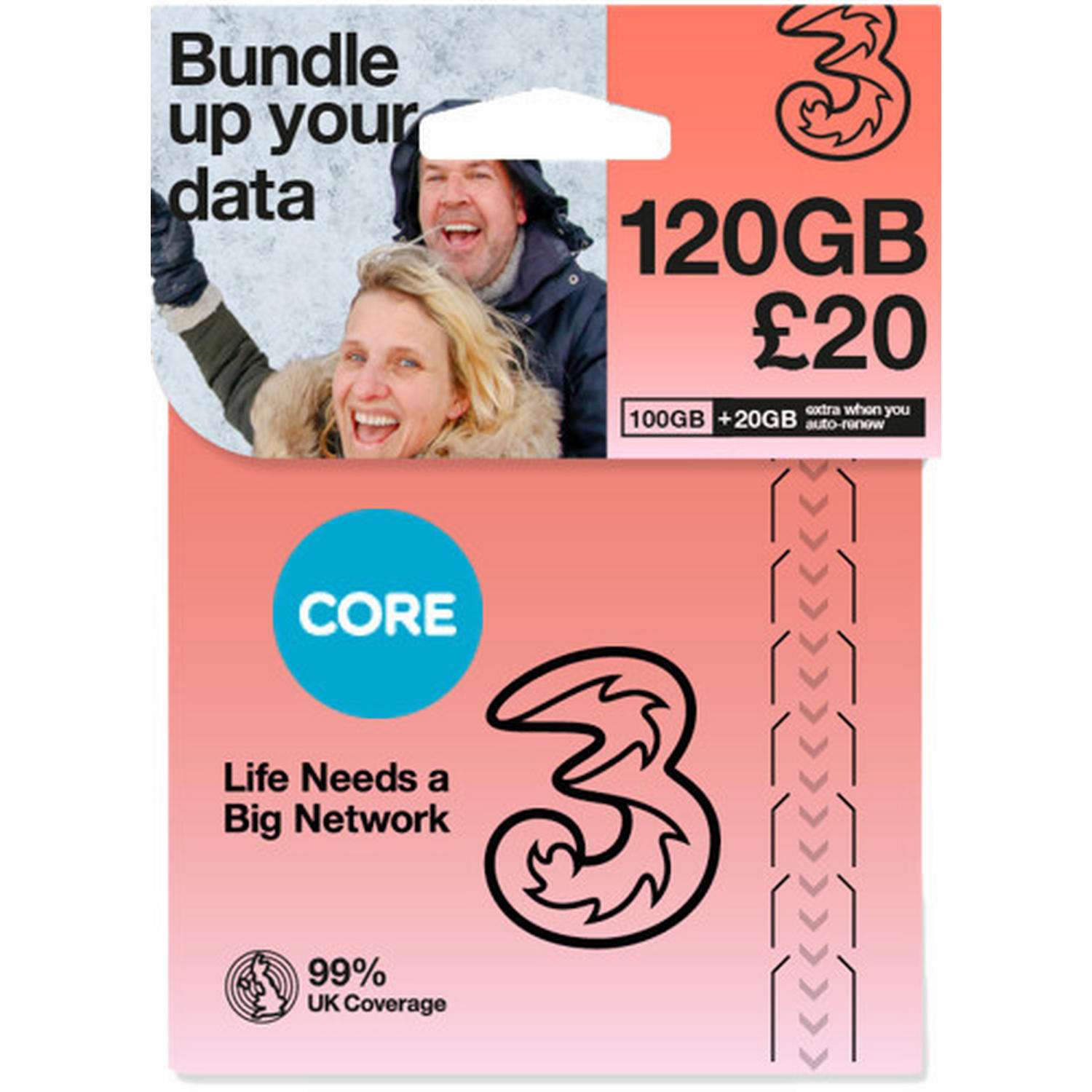 Three Sim 120GB Data for £20 | Sim Cards | Iceland Foods