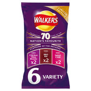Walkers Limited Edition Variety Crisps 6x25g Multipack Crisps