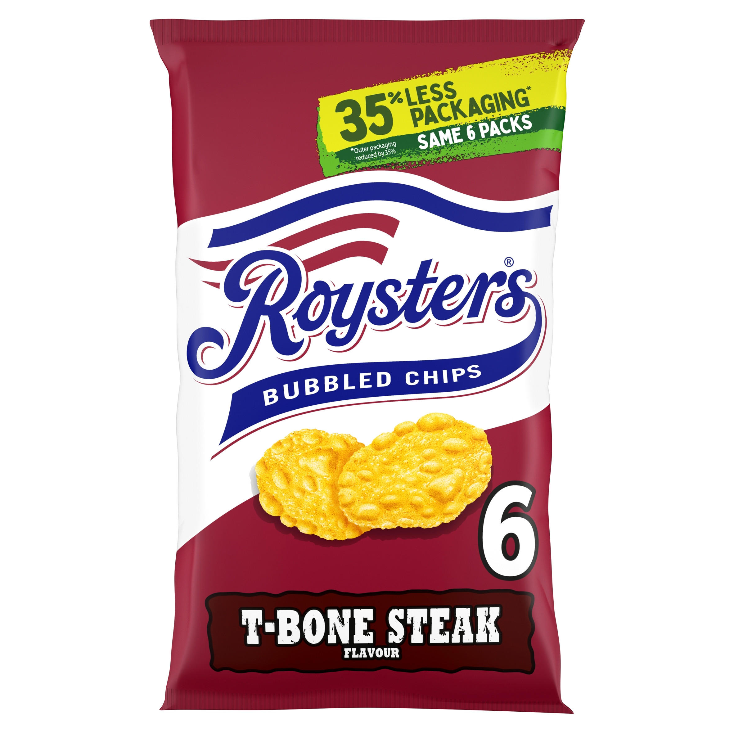 Roysters T-Bone Steak Multipack Crisps 6 Pack | Iceland Foods