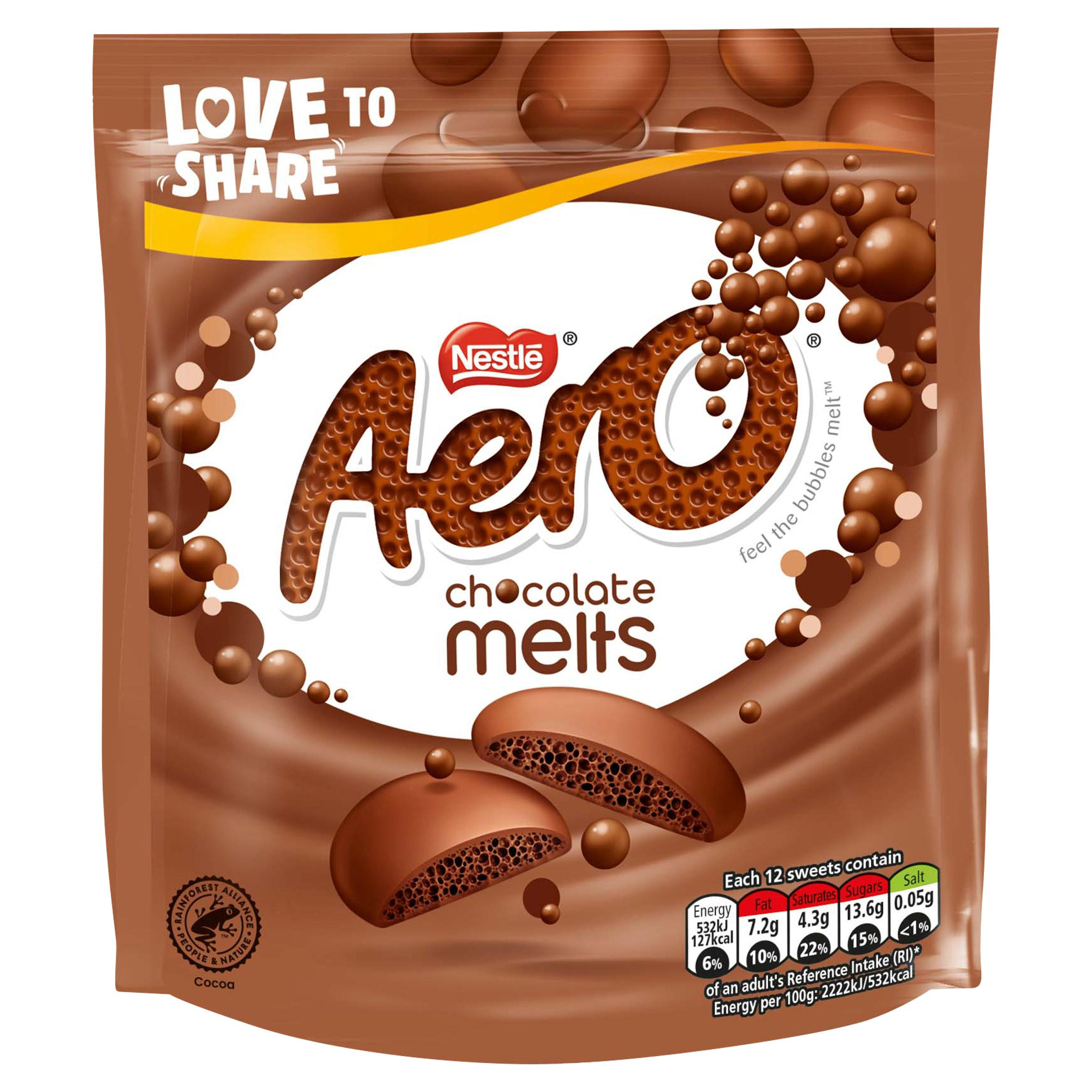 Aero Chocolate Melts 92g | Single Chocolate Bars & Bags | Iceland Foods