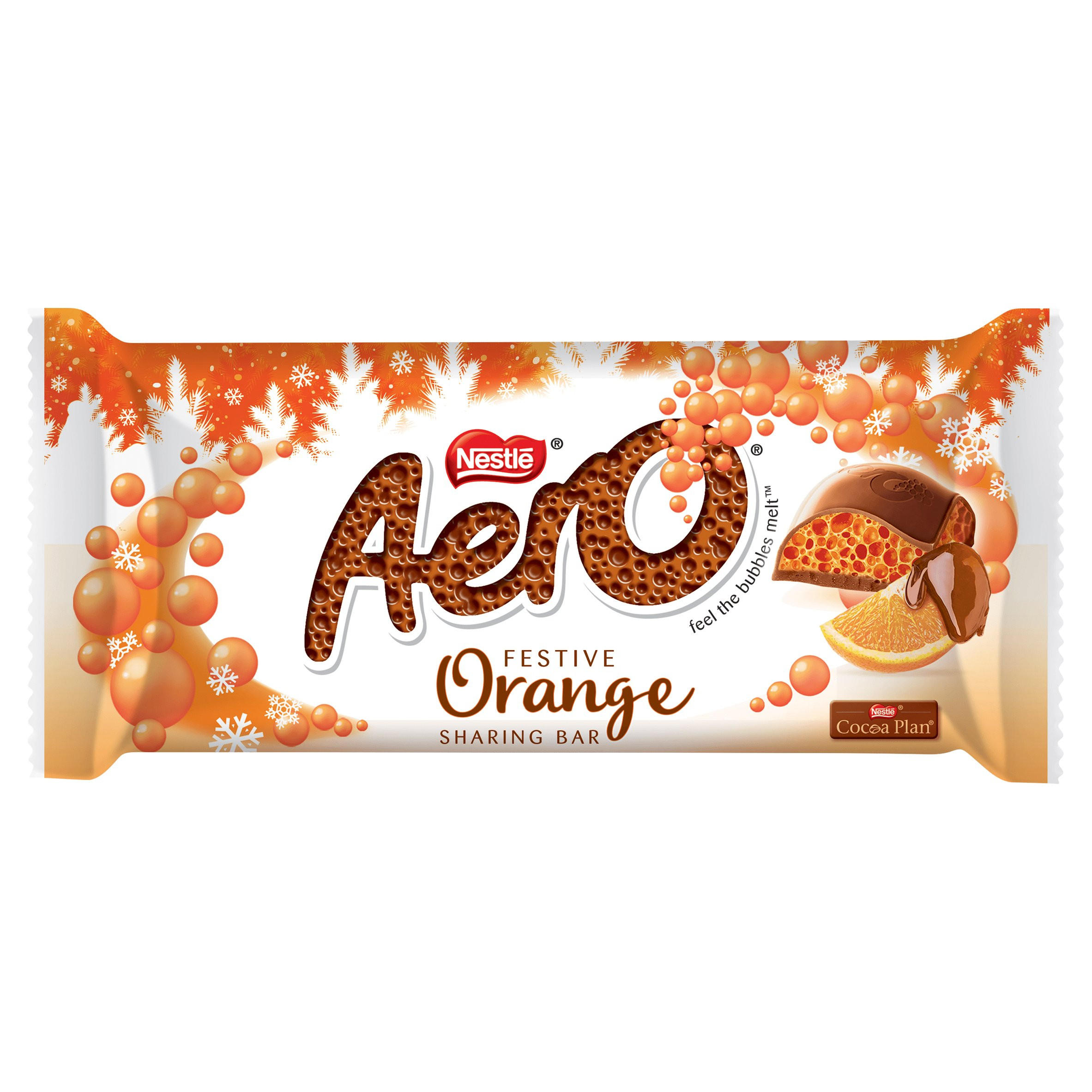 Aero Festive Orange Block 90g | Single Chocolate Bars & Bags | Iceland ...