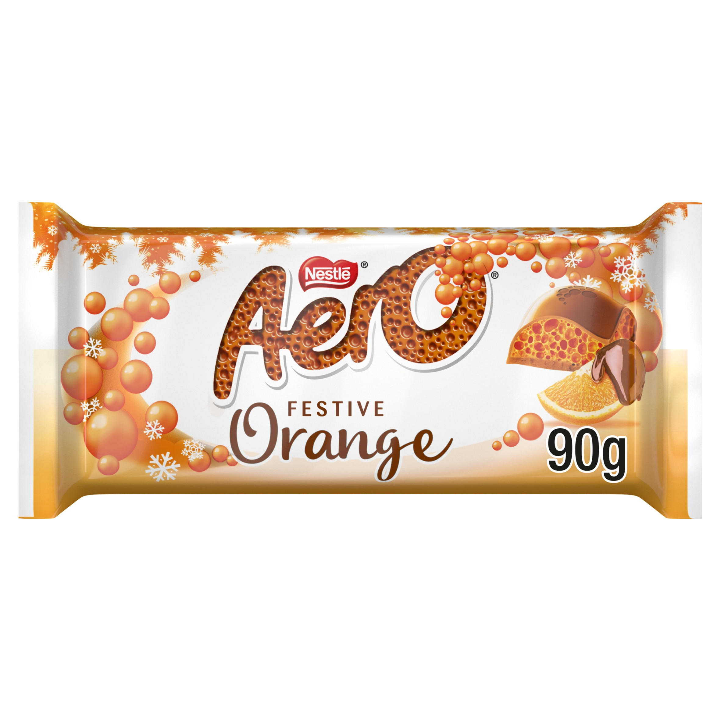Aero Festive Orange Sharing Bar 90g | Single Chocolate Bars & Bags ...