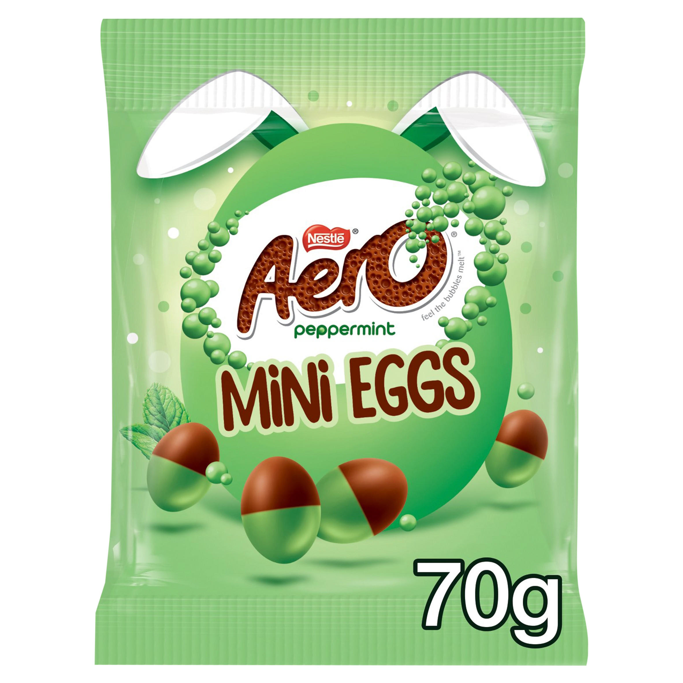 Aero Peppermint Milk Chocolate Easter Mini Eggs Sharing Bag 70g ...