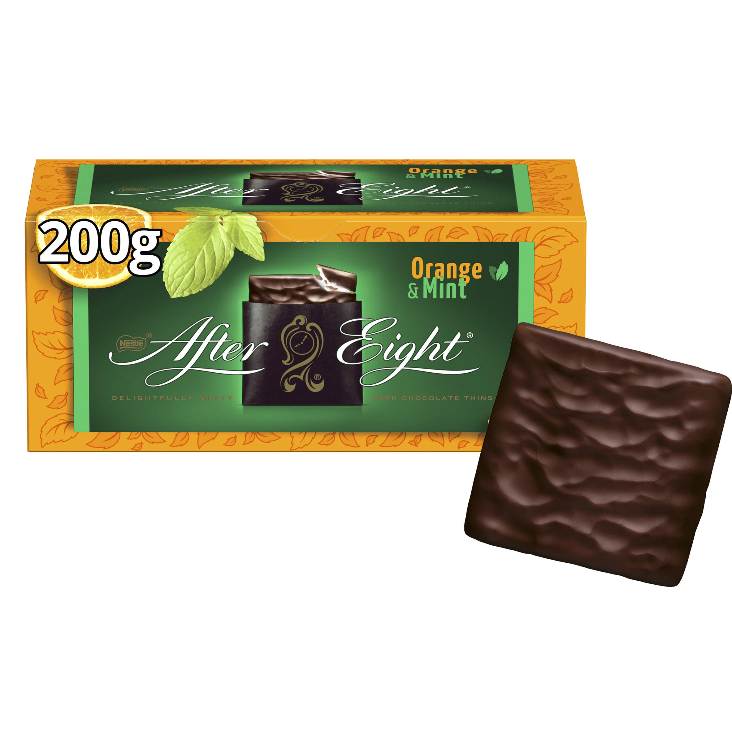 After Eight Orange & Mint Dark Chocolate Box 200g | Chocolate Boxes ...