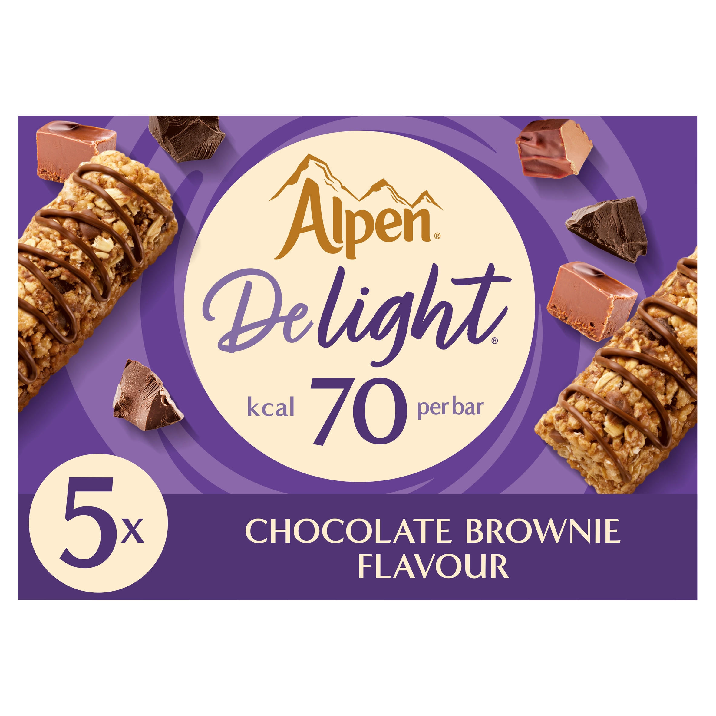 Alpen Delight 5 Chocolate Brownie Bars 5x19g | Cereal Bars | Iceland Foods