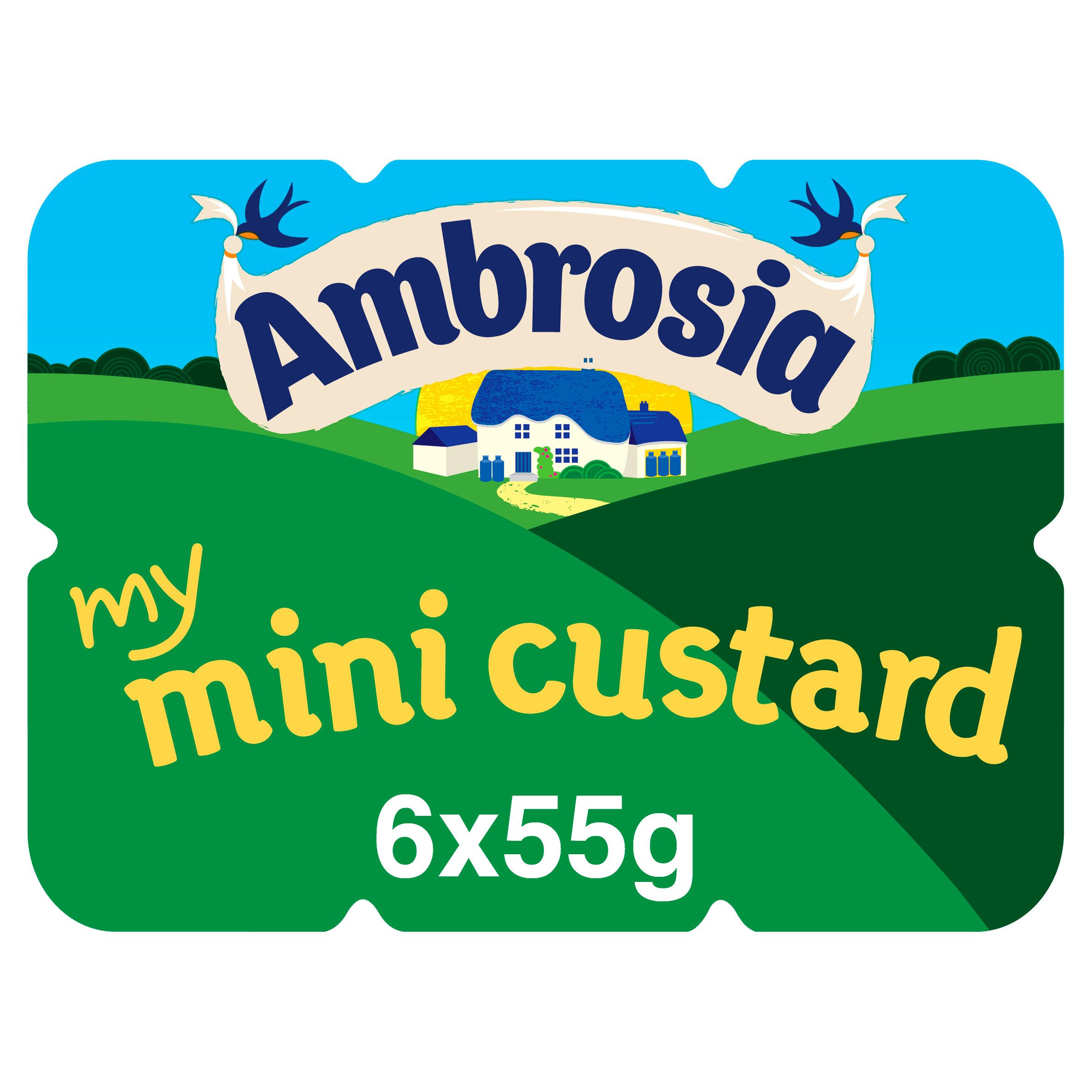 Ambrosia Custard Mini Pots 6 x 55g (330g) | Dessert Yogurt | Iceland Foods