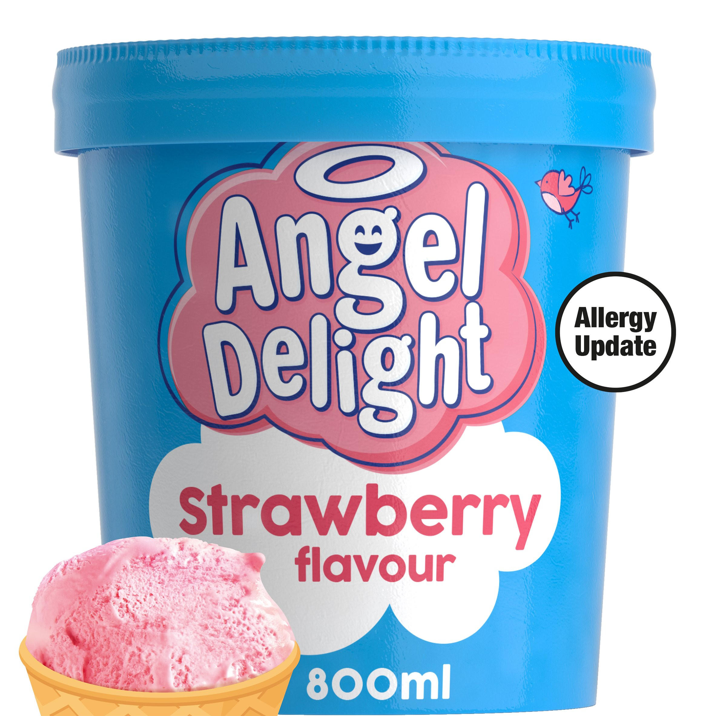 Angel Delight Soft Serve Ice Cream Tub Strawberry Flavour 800ml ...