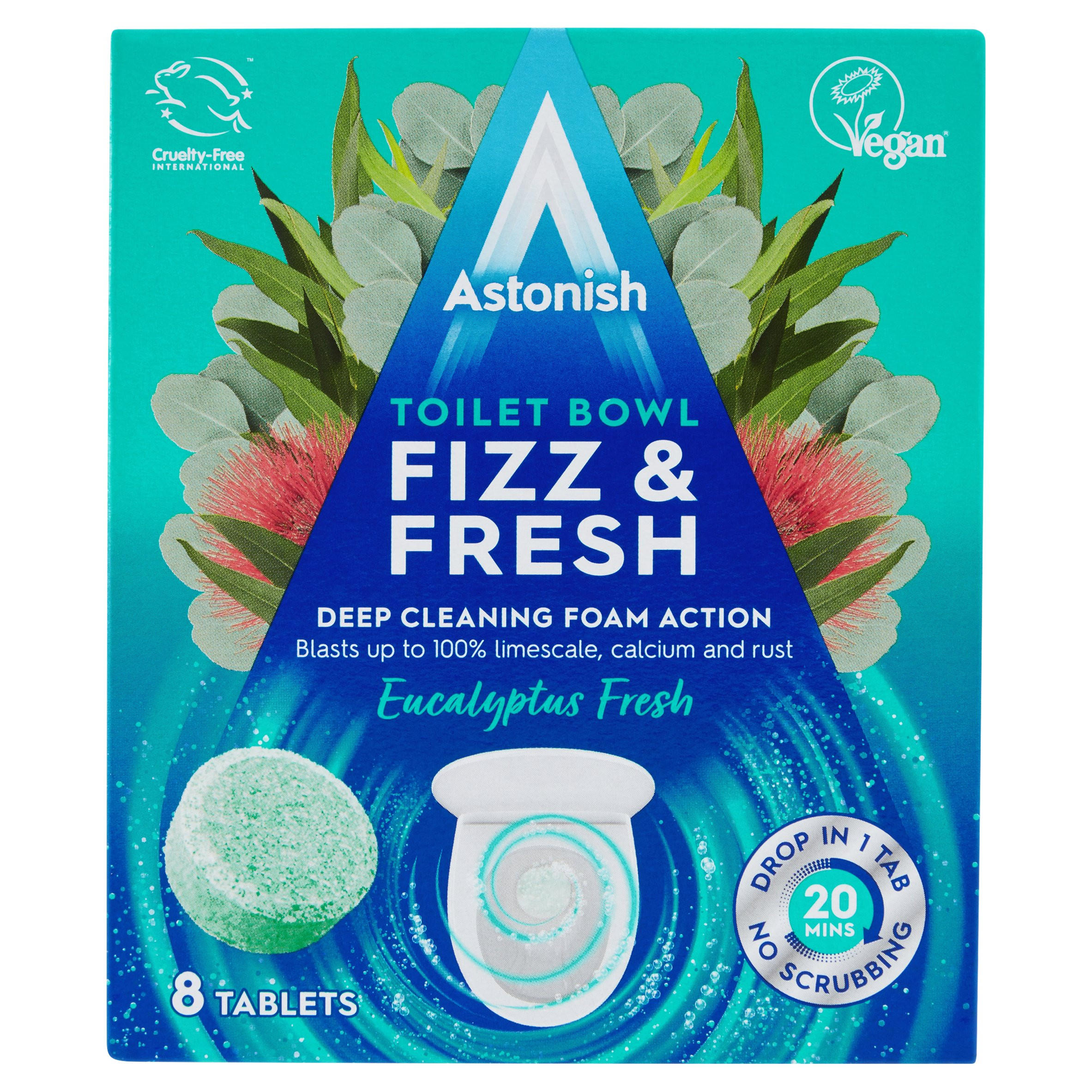 Astonish Toilet Bowl Fizz Fresh Eucalyptus Fresh Tablets 8 X 25g Astonish Toilet Bowl Fizz Fresh Eucalyptus Fresh Tablets 8 X 25g
