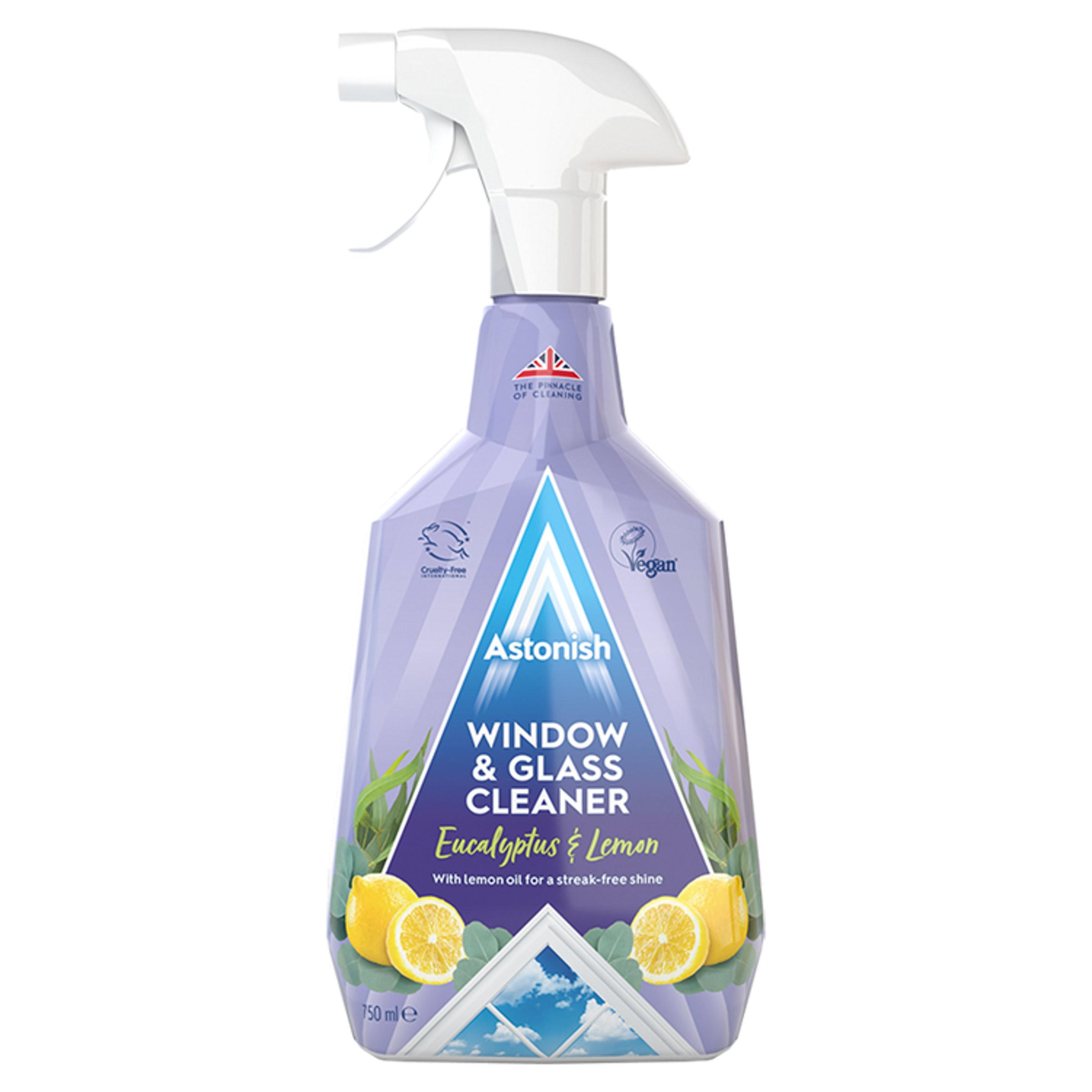 Astonish Window & Glass Cleaner Eucalyptus & Lemon 750ml | Multipurpose ...