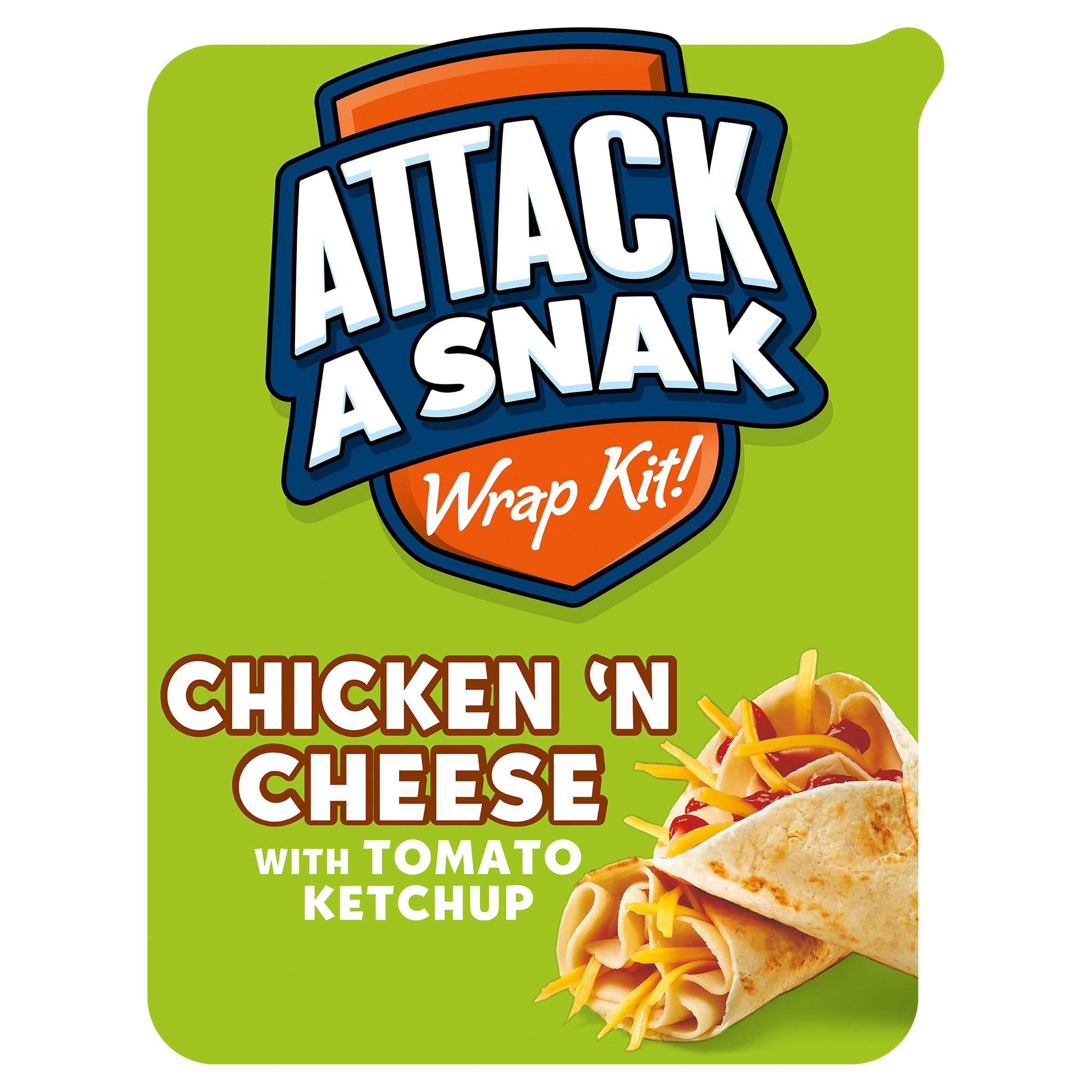 Attack a Snak Chicken 'n Cheese Wrap Kit with Tomato Ketchup 86g ...