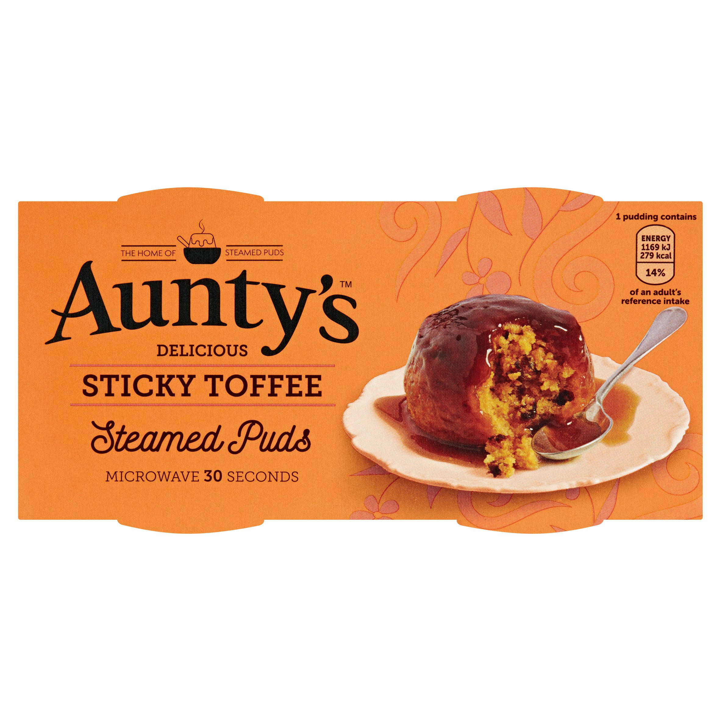Aunty's Delicious Sticky Toffee Steamed Puds 2 x 95g | Muffins & Mini ...