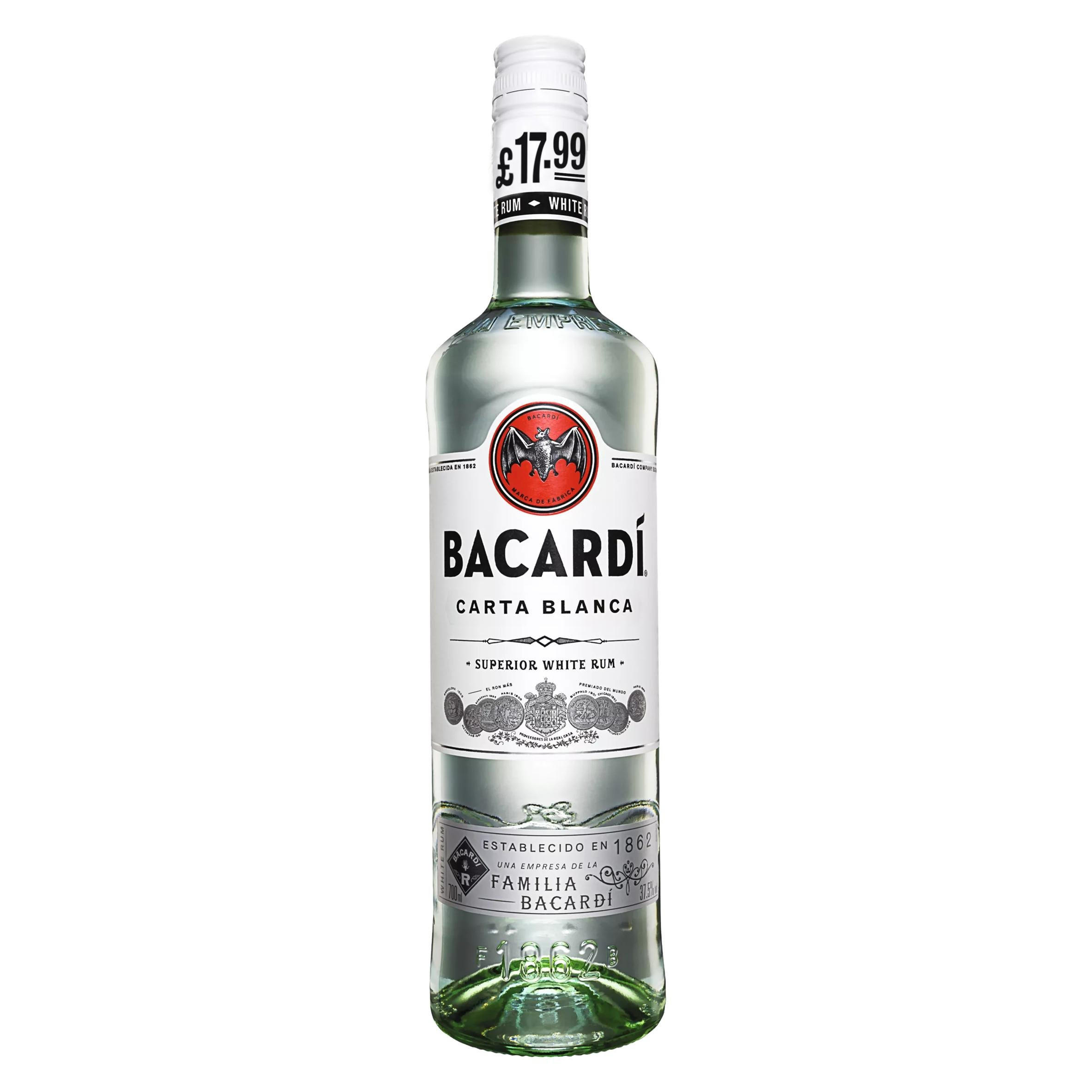 BACARDÍ Carta Blanca Superior White Rum, 70cl | Spirits & Pre-Mixed ...