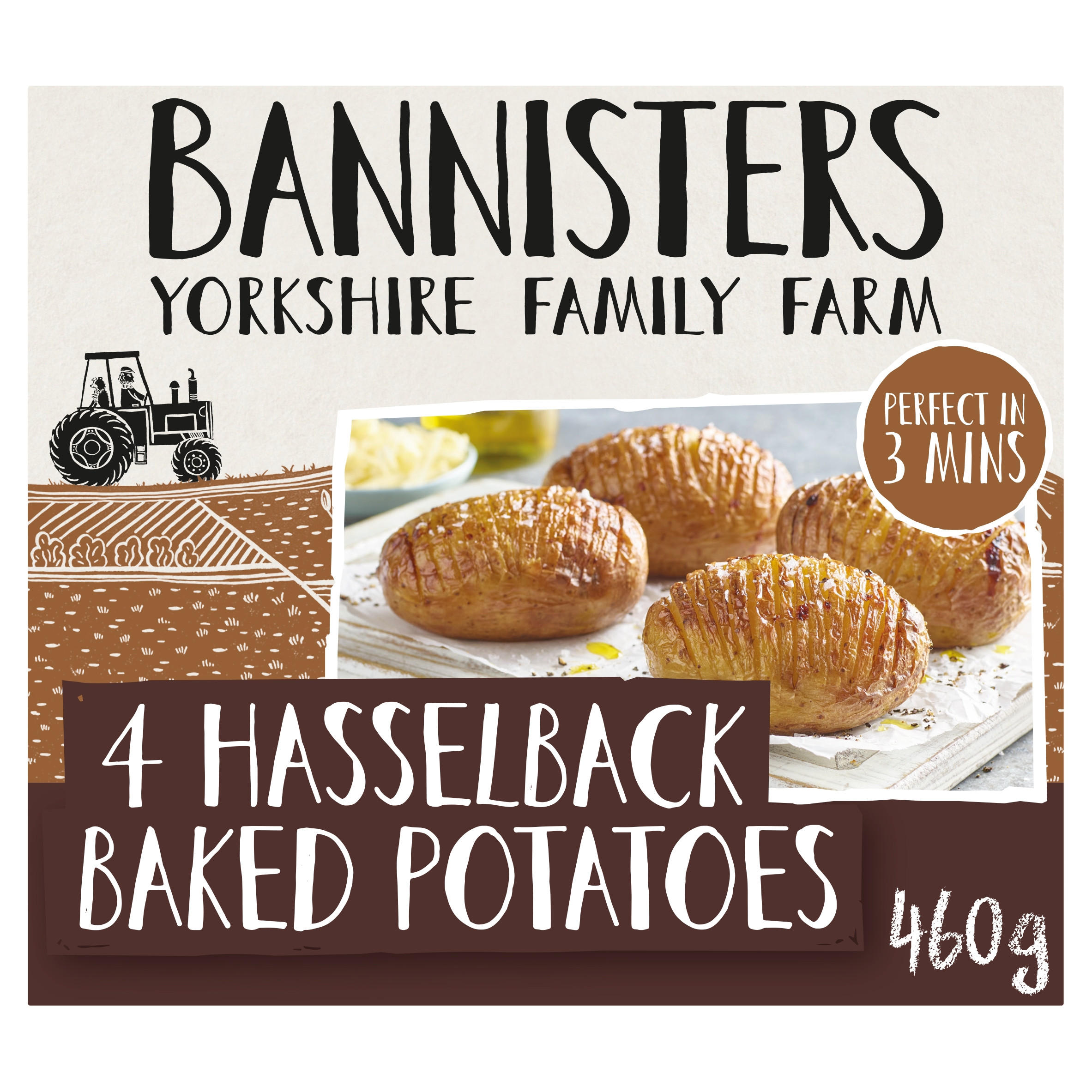 Bannisters Yorkshire Family Farm 4 Hasselback Baked Potatoes 460g ...