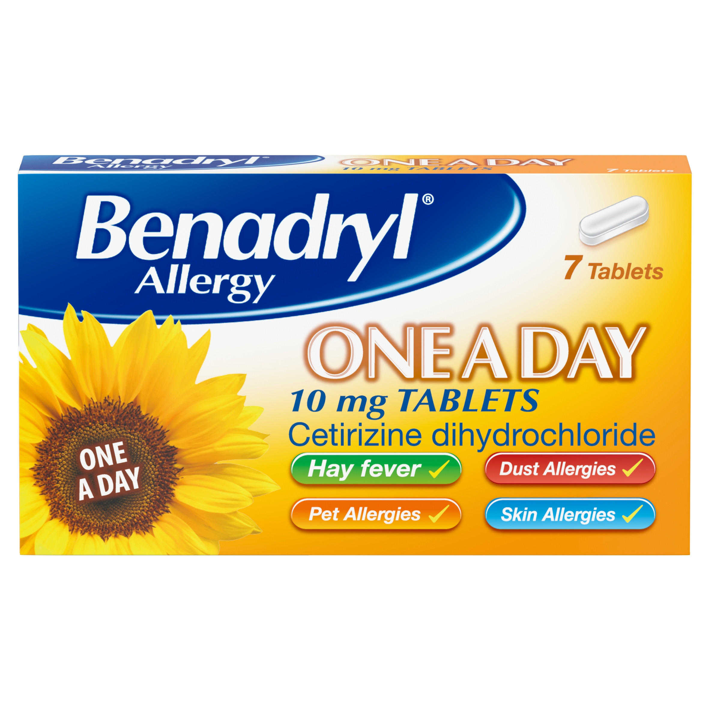 BENADRYL ALLERGY ONE A DAY 10mg TABLETS | Medicines | Iceland Foods