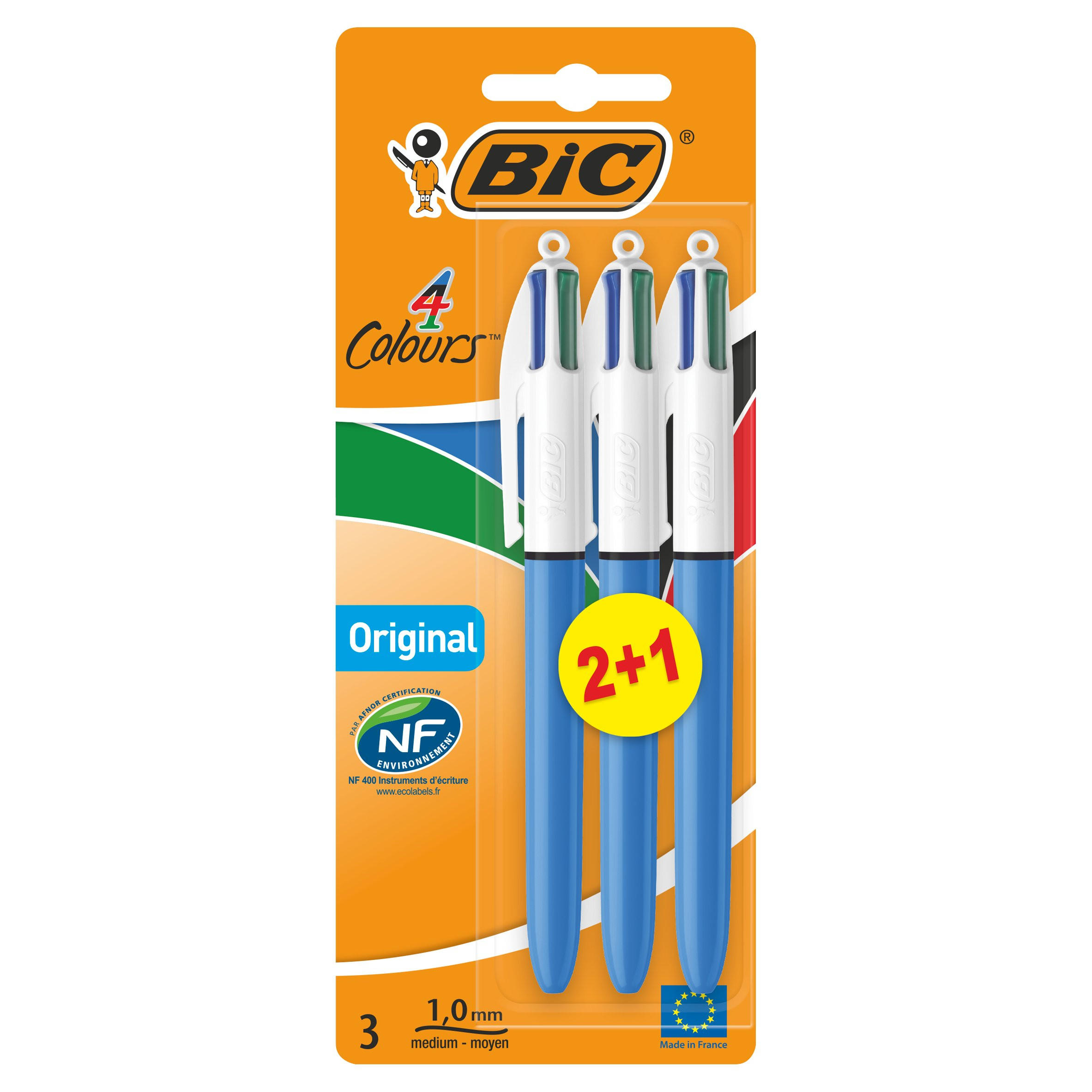 BIC 4 Colour Pens 2 Pack + 1 Free | Stationery | Iceland Foods