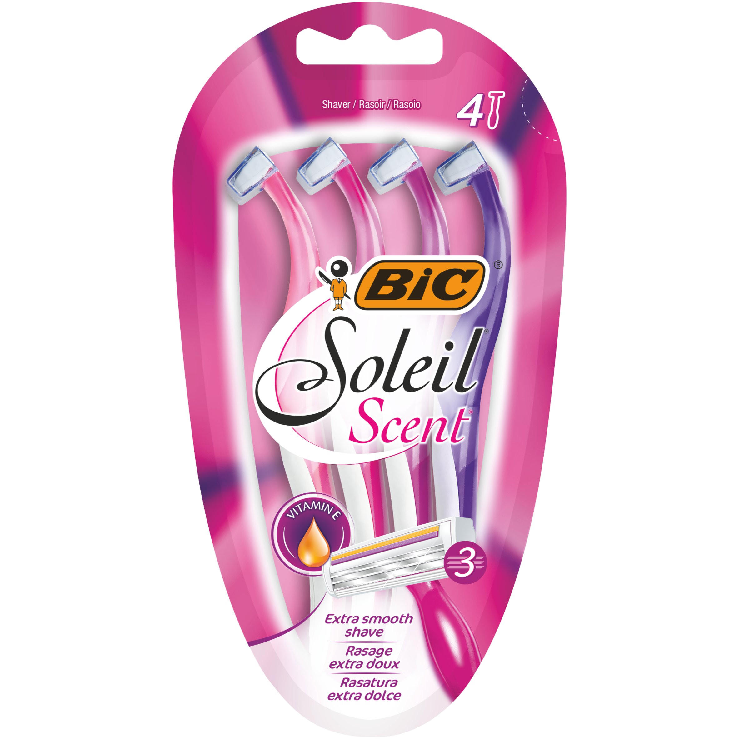 BIC Soleil Scent Women's Razors - Pack of 4 | Womens Toiletries ...