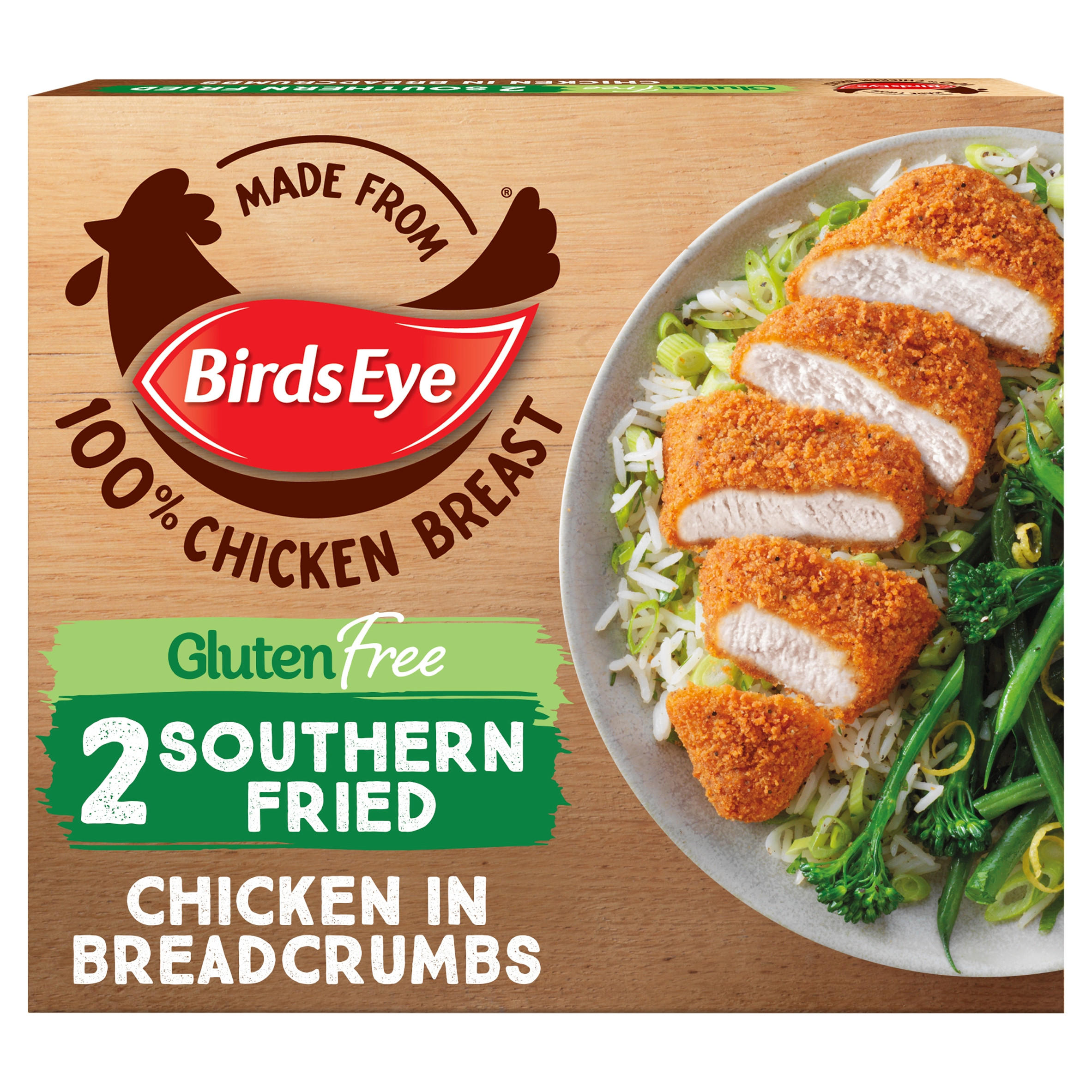 Birds Eye 2 Gluten Free Southern Fried Breaded Chicken Breast Steaks ...