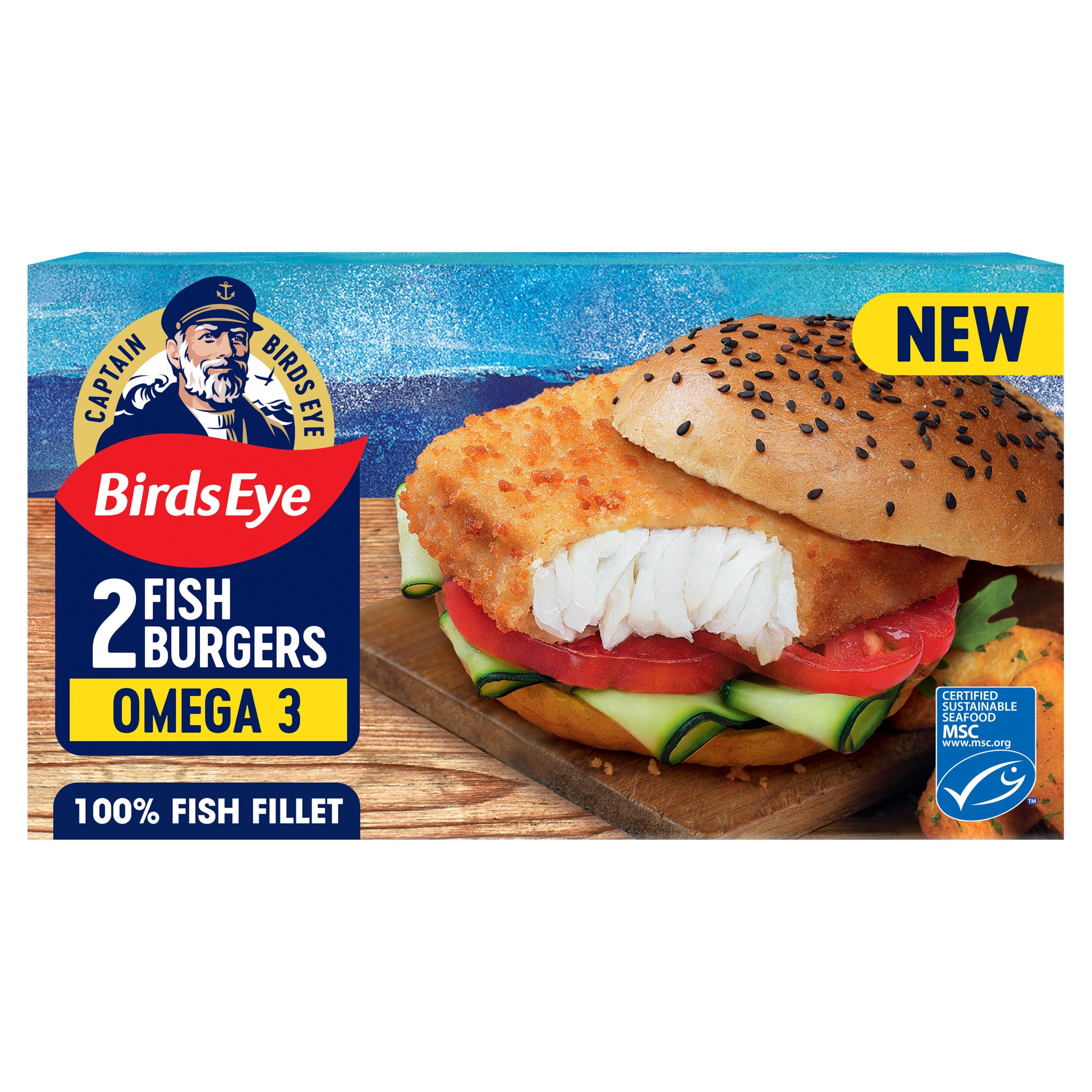 Birds Eye 2 Omega 3 Breaded Fish Burgers 227g | Fish Fingers, Fish ...
