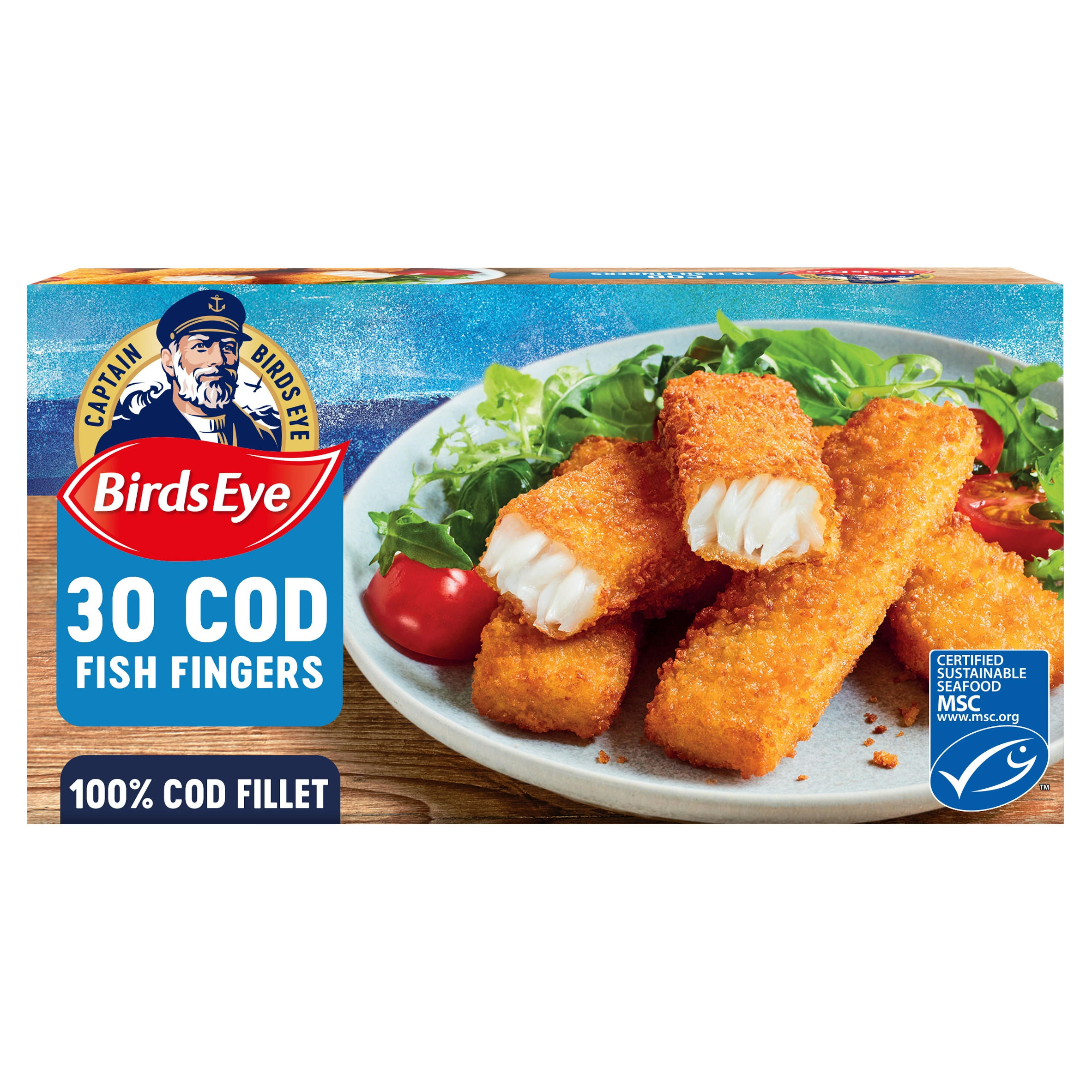 Birds Eye 30 Breaded Cod Fish Fingers 840g | Fish Fingers, Fish Cakes ...