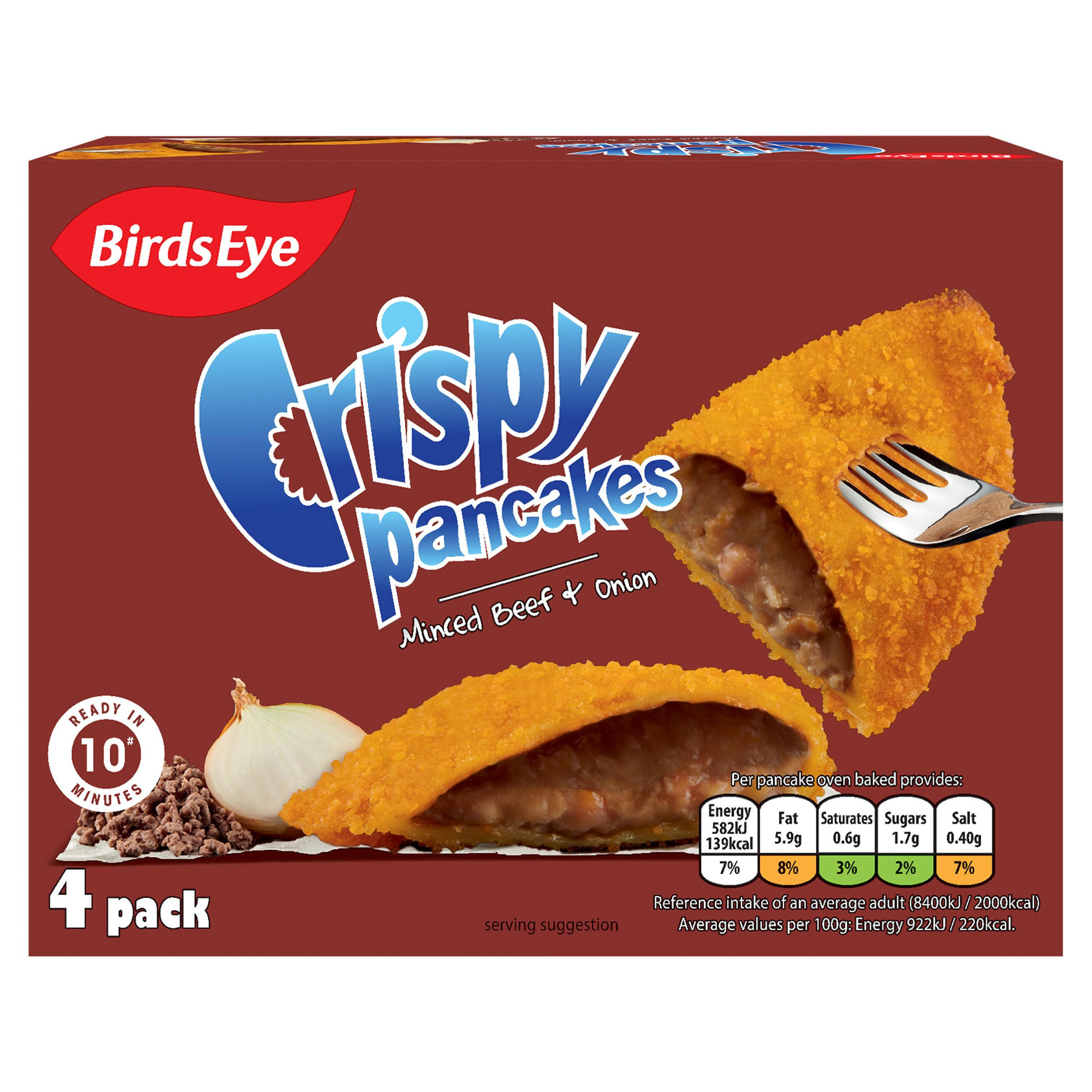 Birds Eye 4 Crispy Pancakes Minced Beef & Onion 250g | Frozen Snacks ...