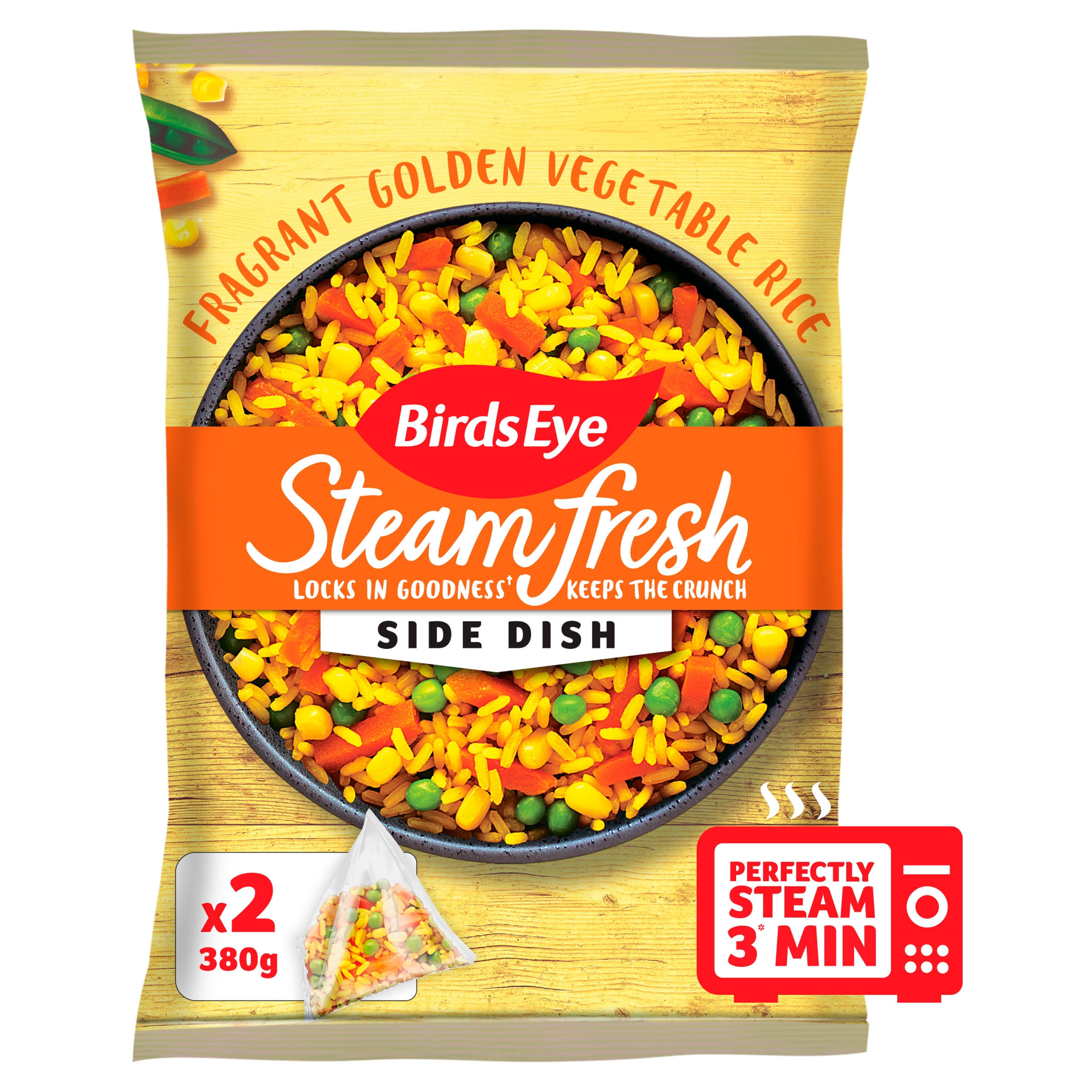Birds Eye Steamfresh 2 Golden Rice Steam Bags 380g | Rice & Grains ...