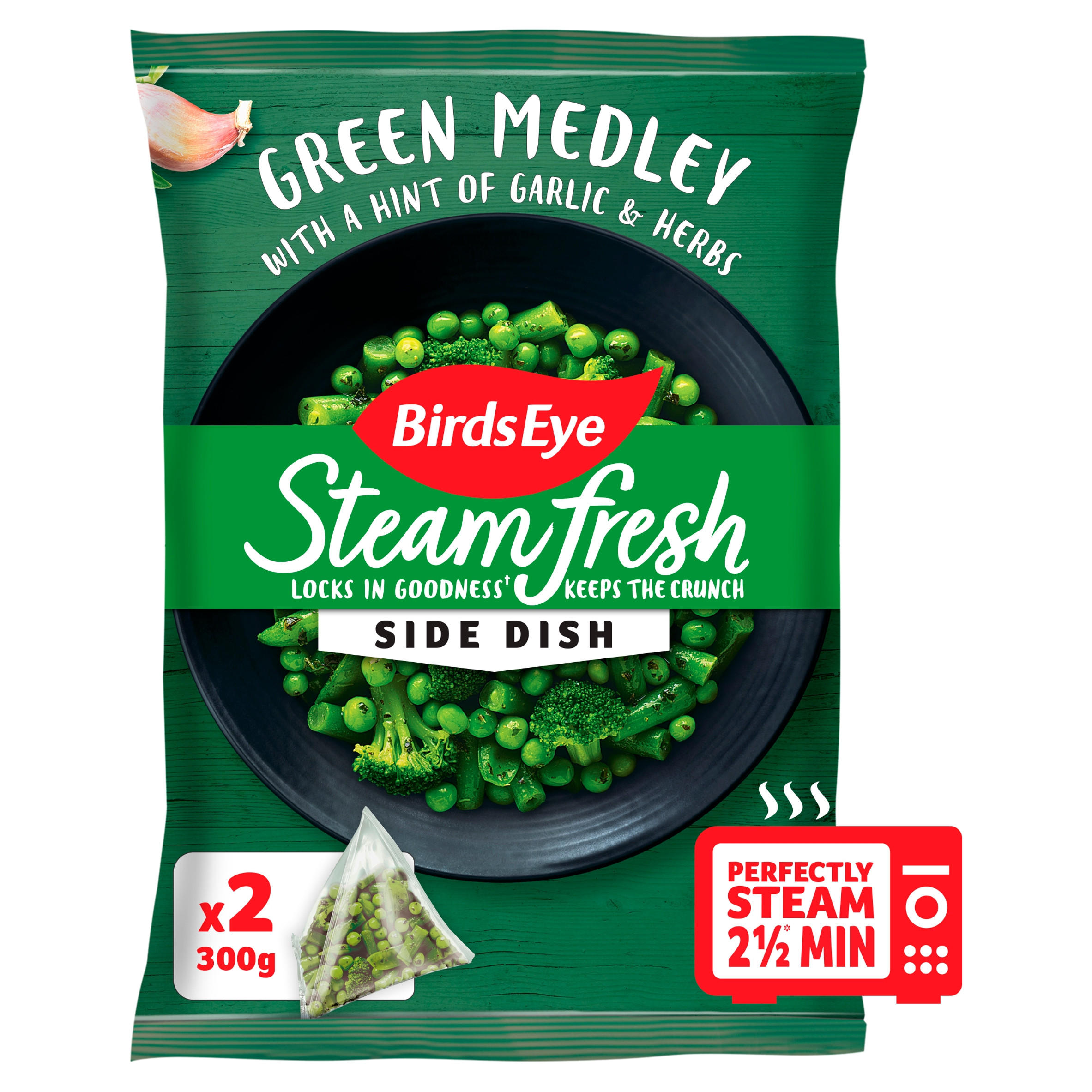 Birds Eye Steamfresh 2 Green Medley Steam Bags 300g | Vegetables ...