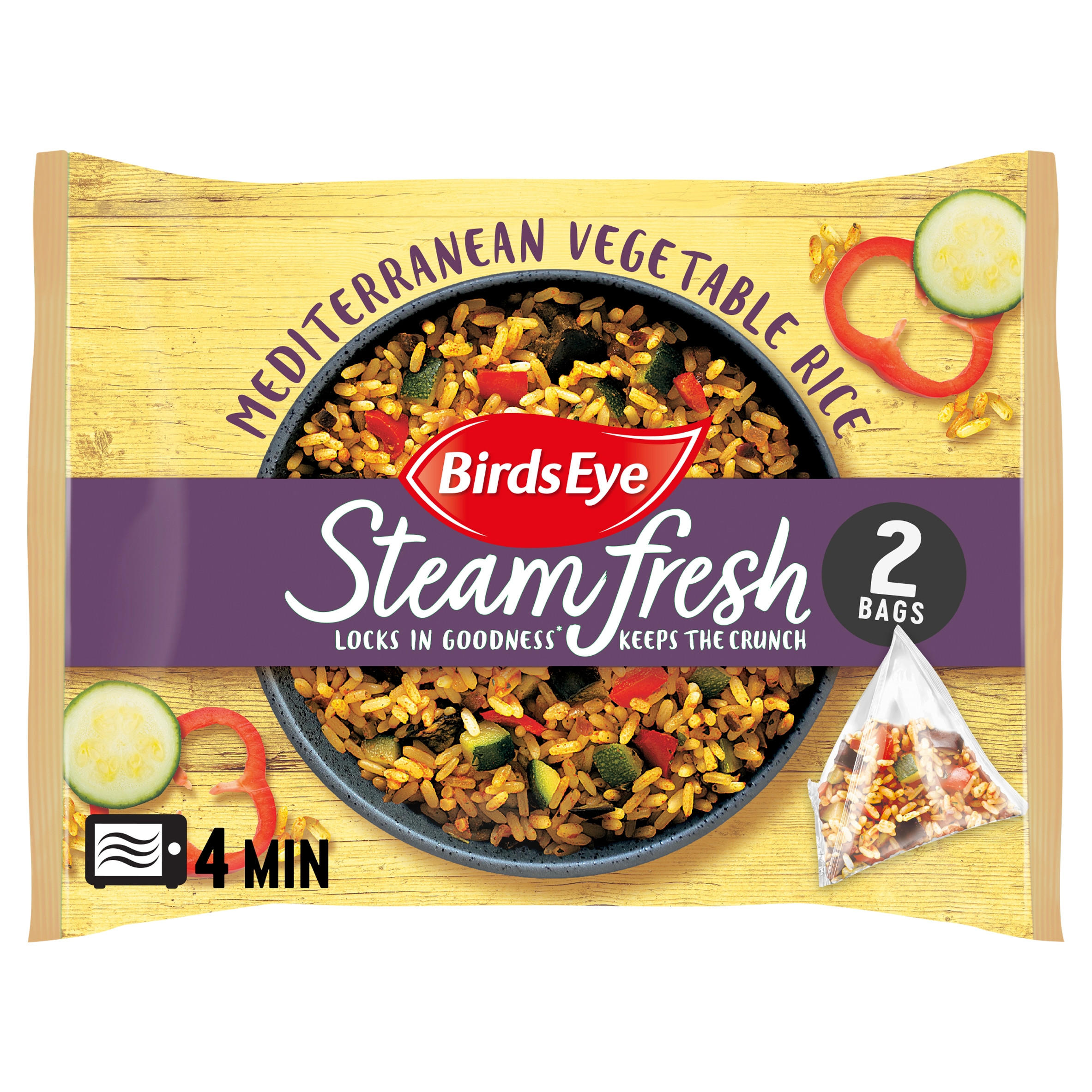 Birds Eye Steamfresh 2 Mediterranean Rice Steam Bags 380g | Rice ...