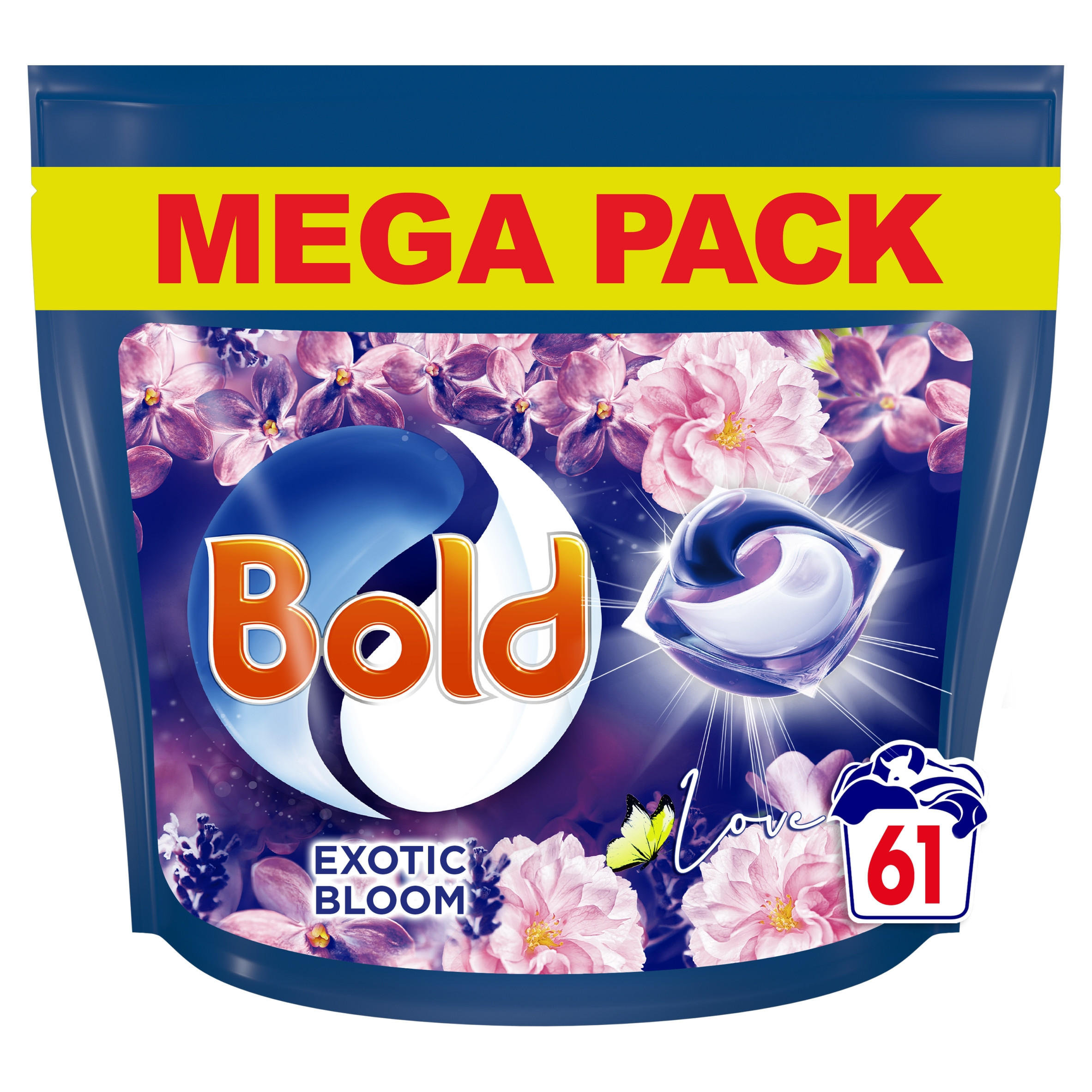 Bold All-in-1 PODS® Washing Liquid Capsules 61 Washes, Exotic Bloom ...