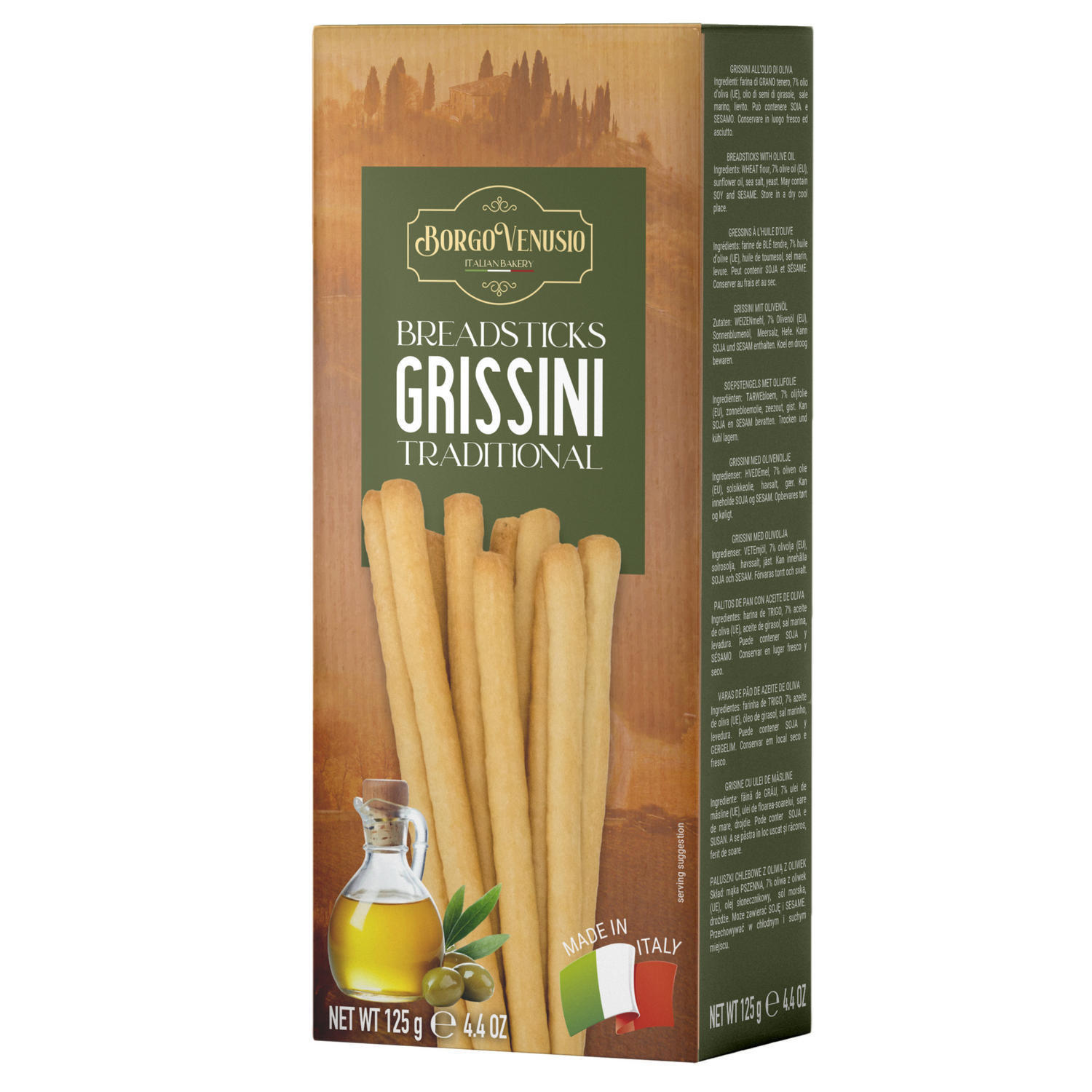 Borgo Venusio Breadsticks Grissini Traditional 125g | Crackers ...