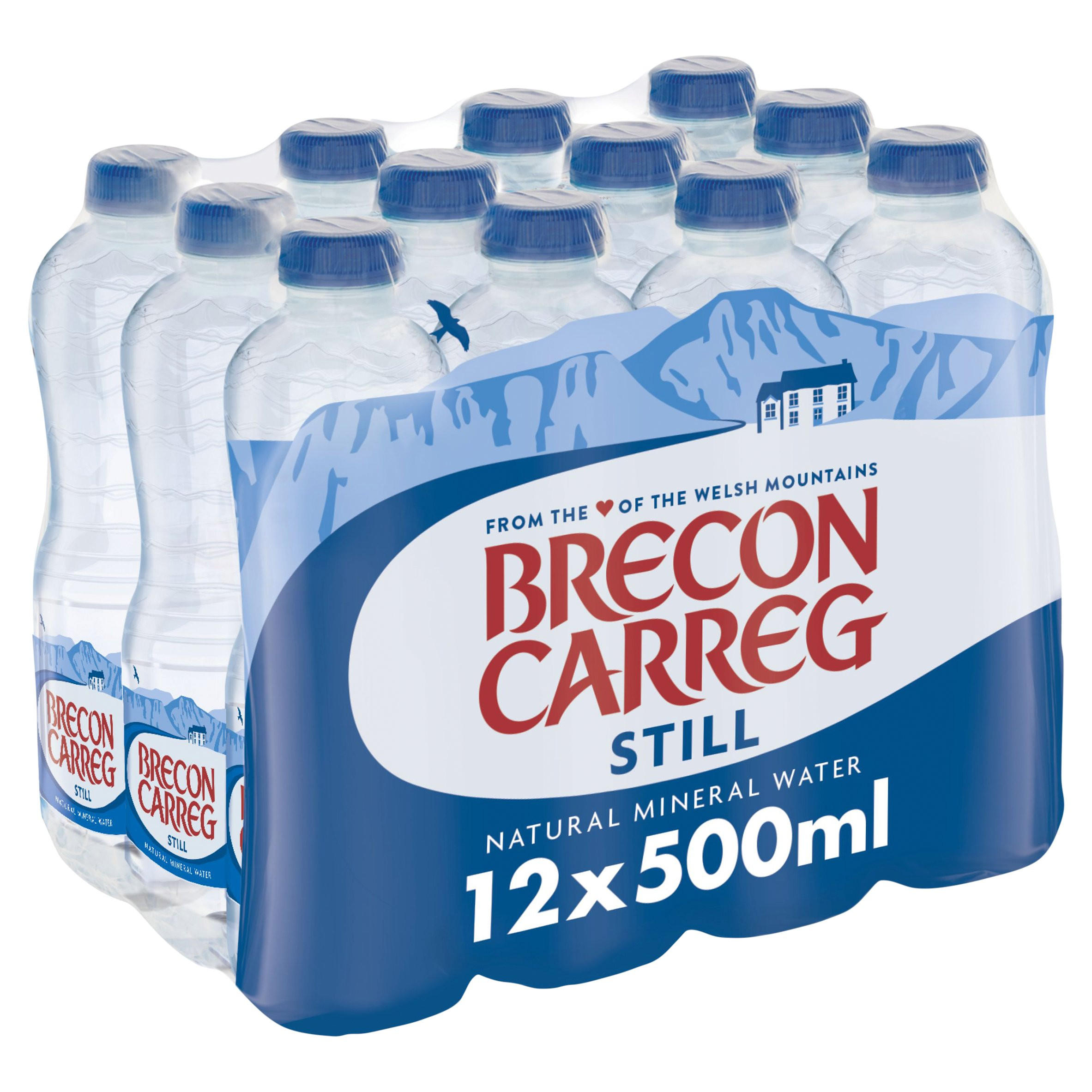Brecon Carreg Still Natural Mineral Water 12 x 500ml | Still ...