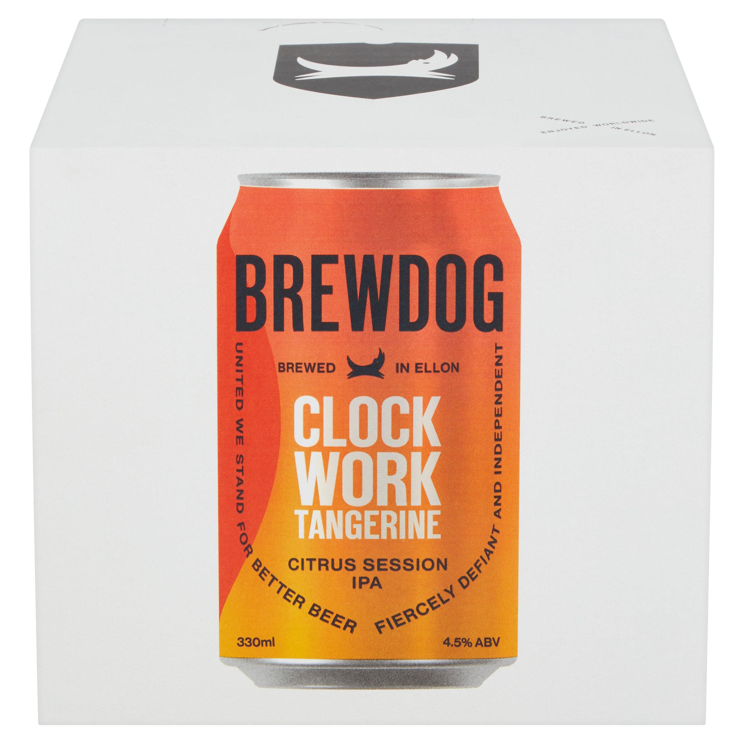 BrewDog Clock Work Tangerine Citrus Session IPA 4 x 330ml | Beer ...