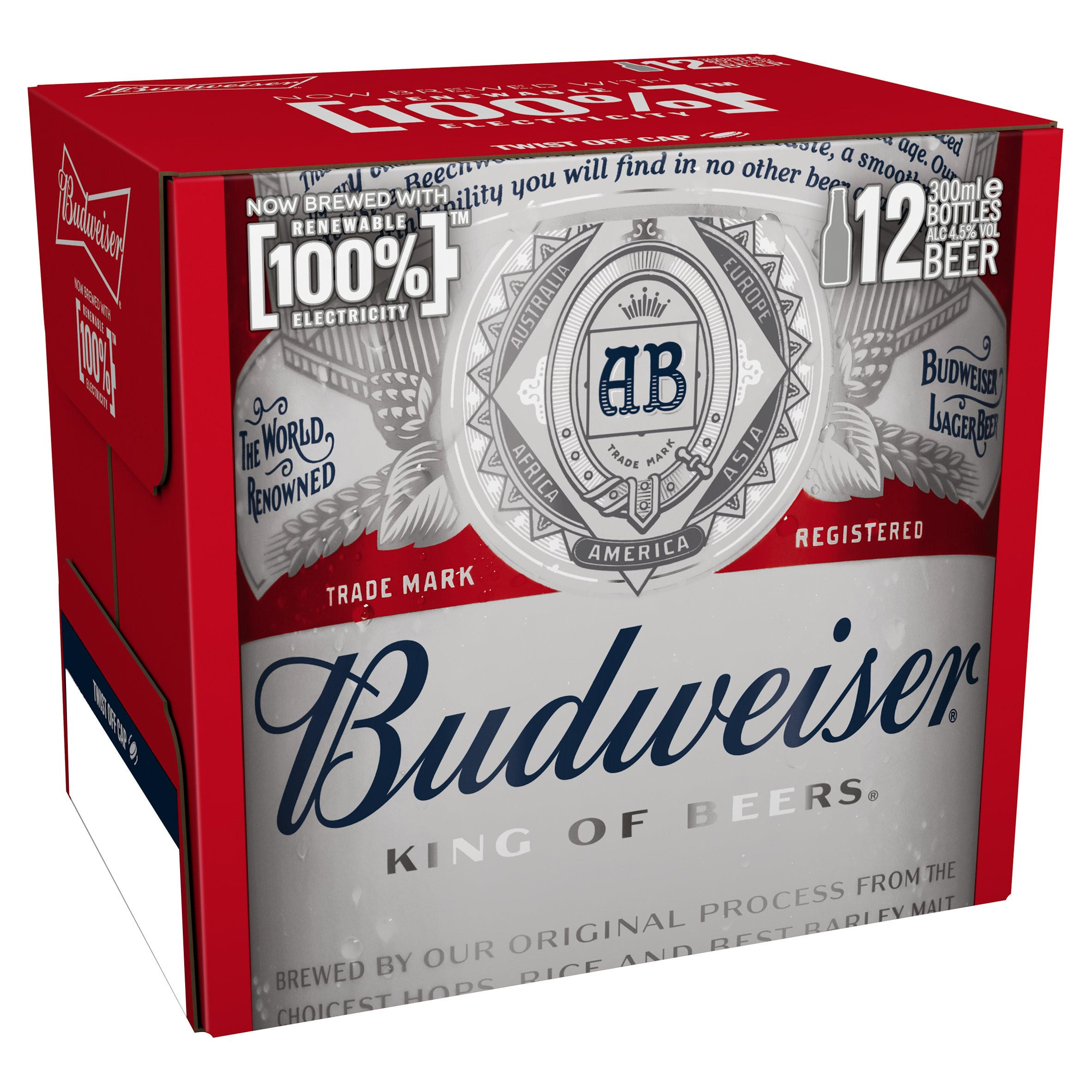 U Get Budweiser Lager Beer Bottles 12 X 300ml U Get Budweiser Lager Beer Bottles 12 X 300ml