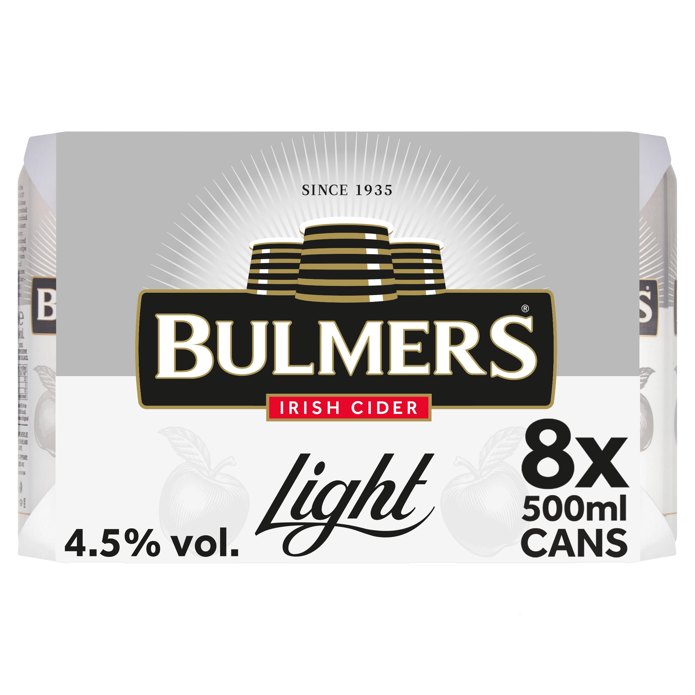 BULMERS Irish Cider Light 8 x 500ml | Cider | Iceland Foods