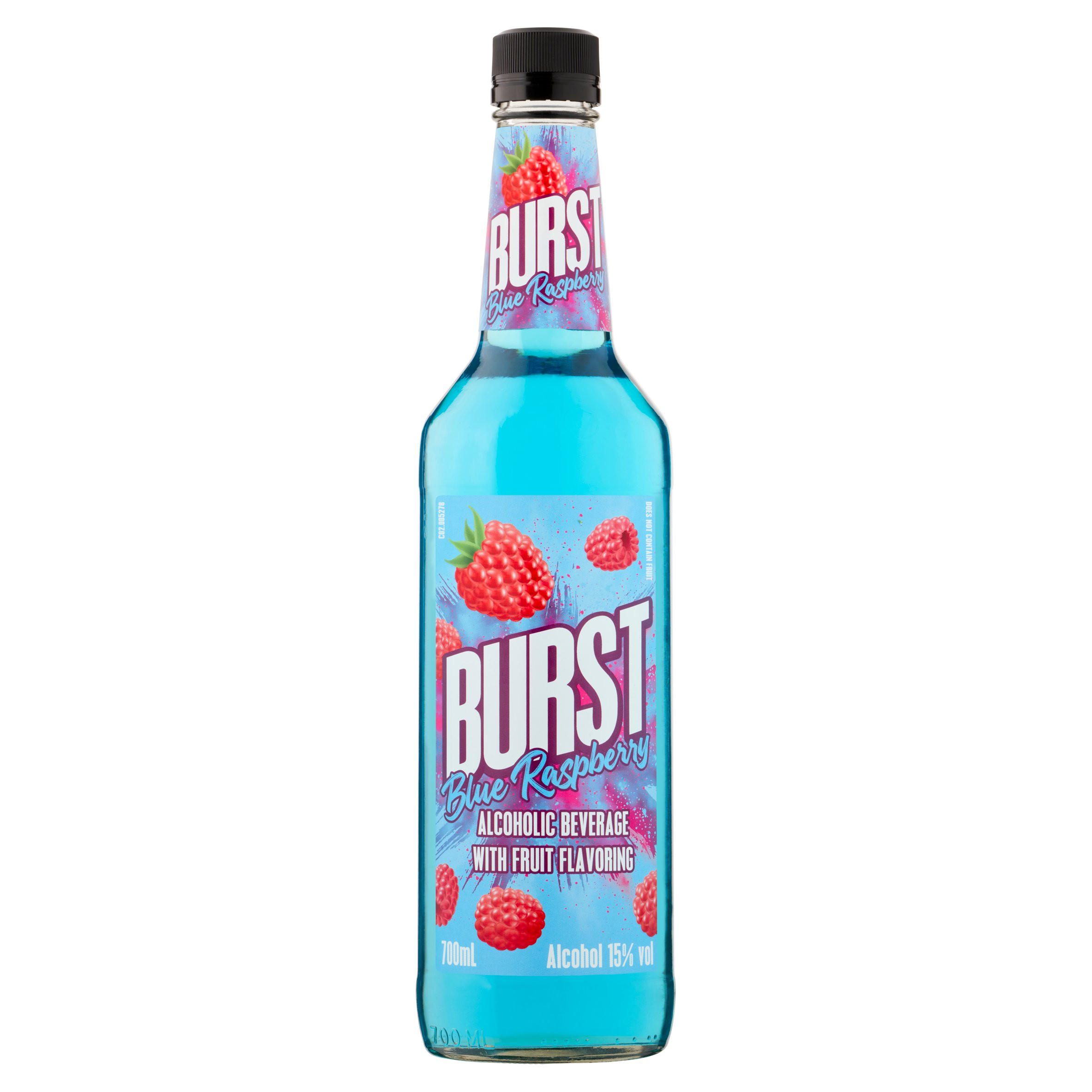 Burst Blue Raspberry Alcoholic Beverage with Fruit Flavoring 700ml ...