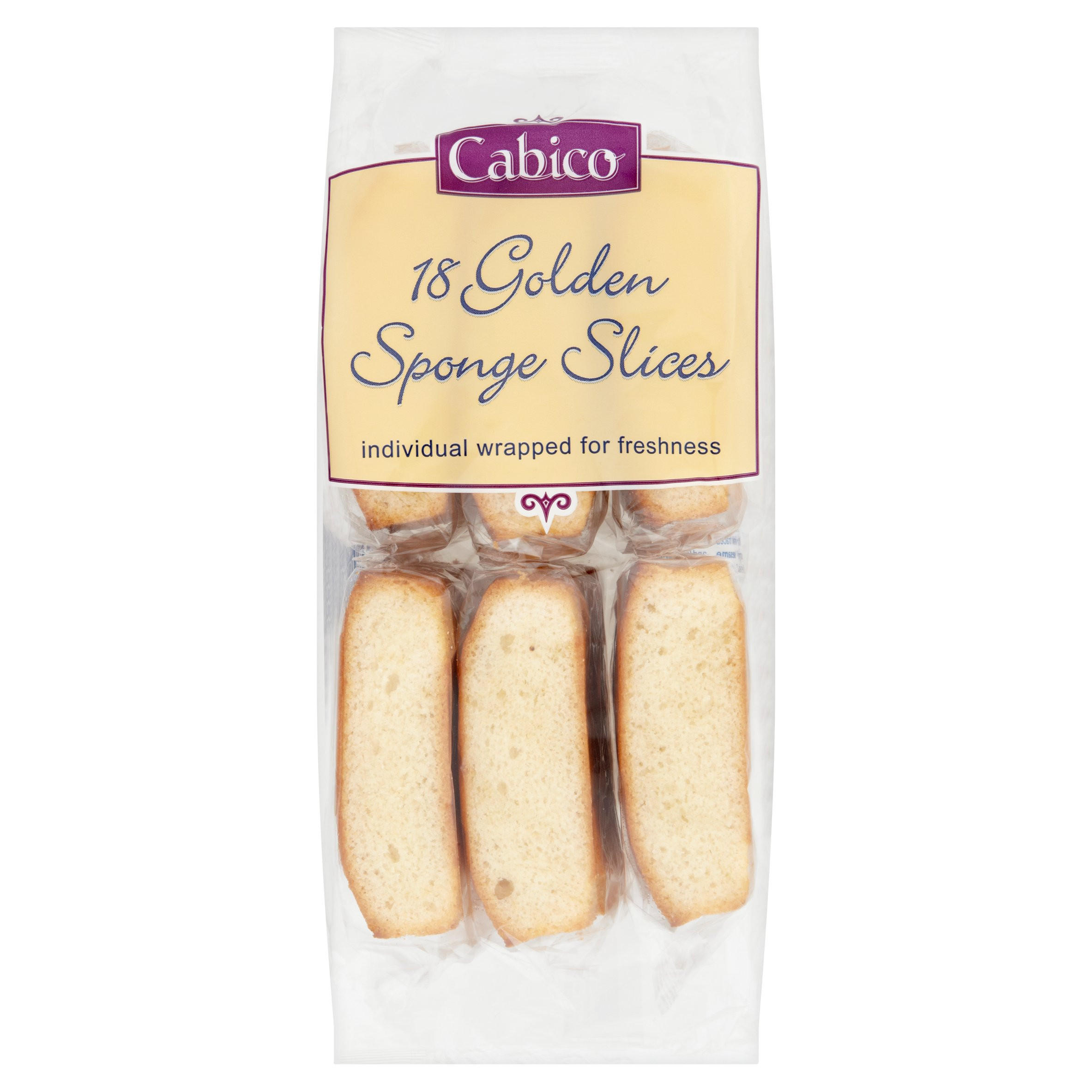 Cabico 18 Golden Sponge Slices 370g | Muffins & Mini Bites | Iceland Foods