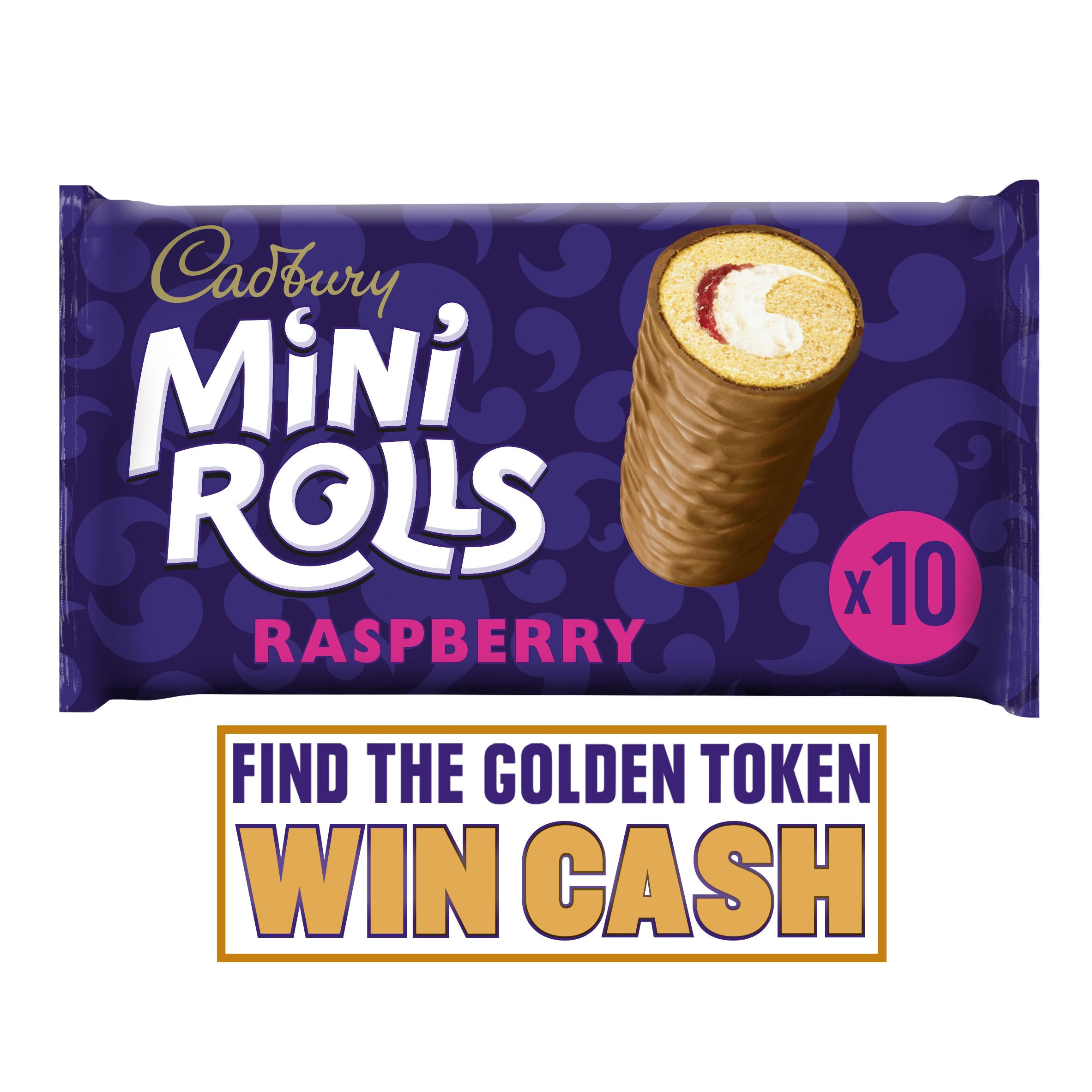 Cadbury 10 Mini Rolls Raspberry Family Size | Mini Rolls & Cake Bars ...
