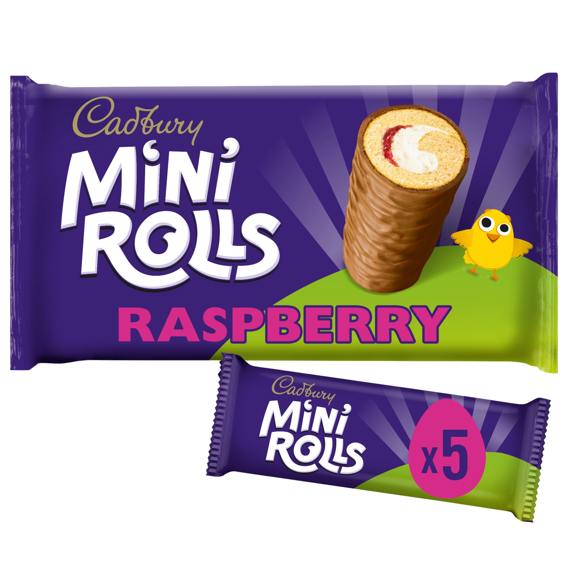 Cadbury 5 Raspberry Mini Rolls | Mini Rolls & Cake Bars | Iceland Foods